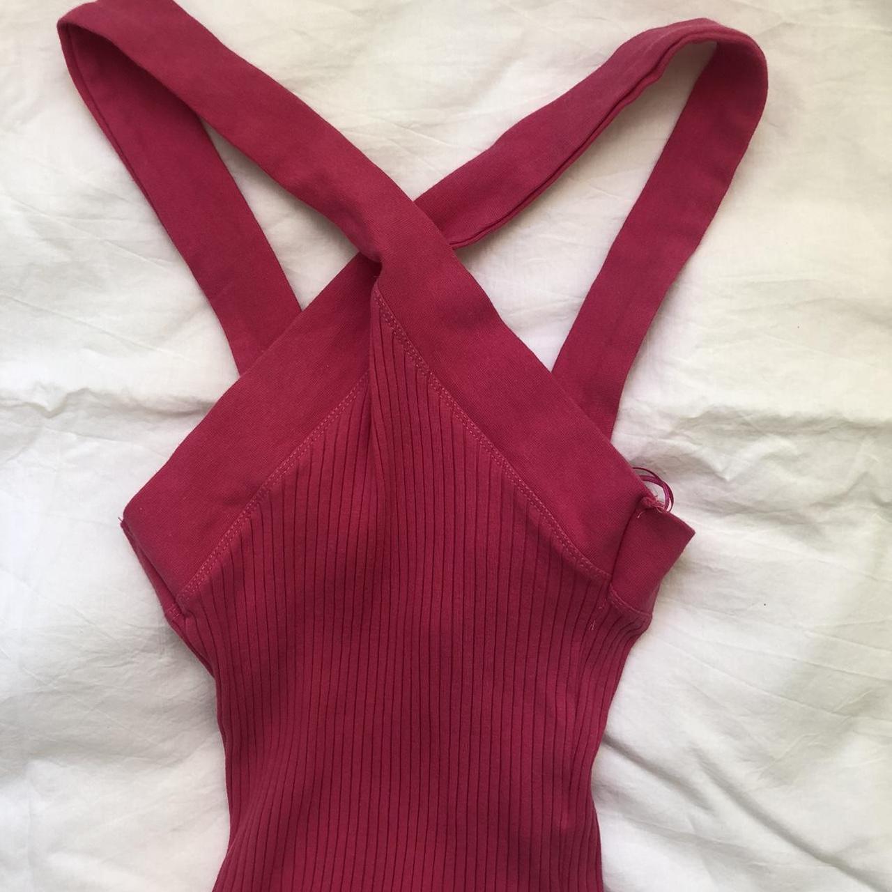 Zara pink cross strap top Size small, perfect... - Depop