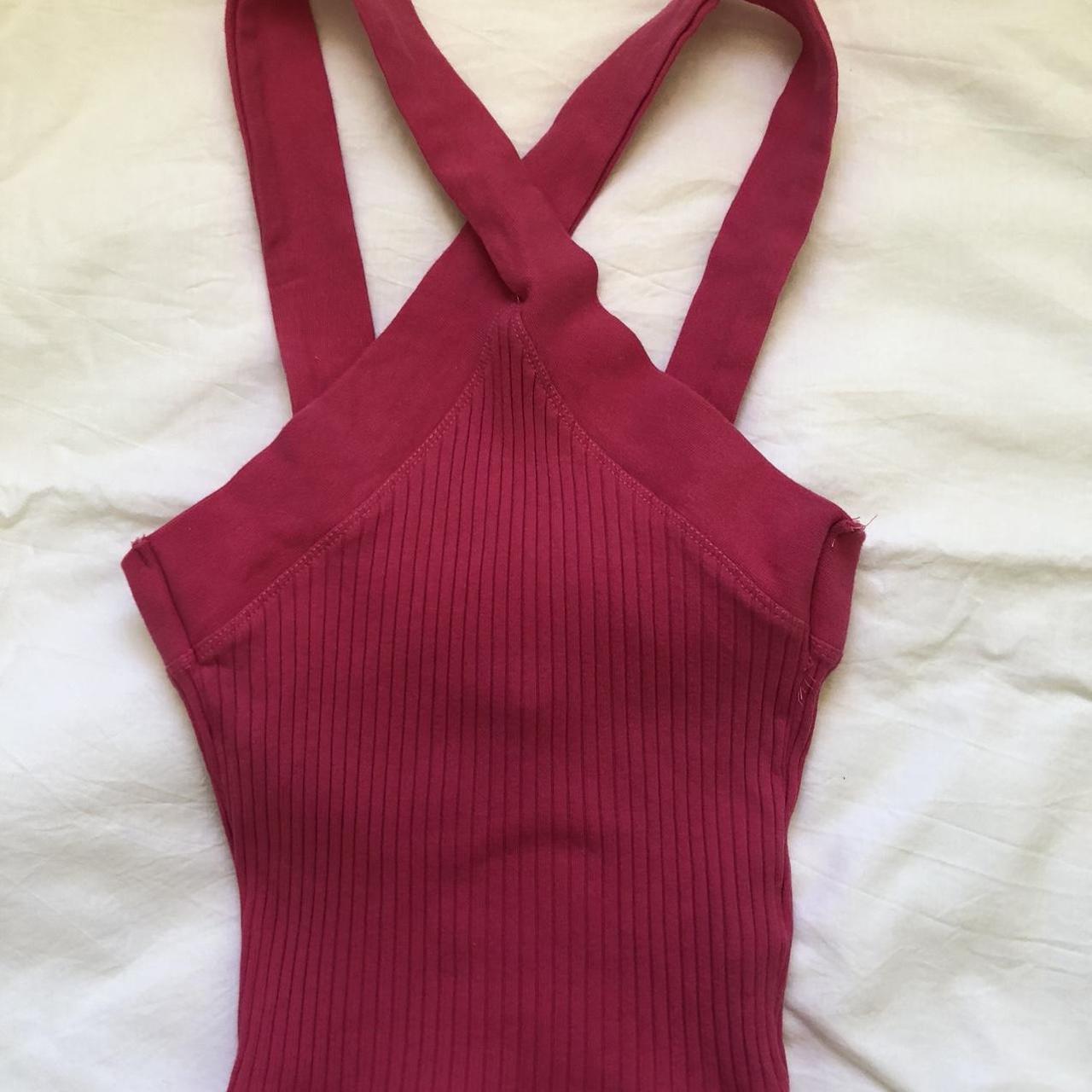 Zara pink cross strap top Size small, perfect... - Depop