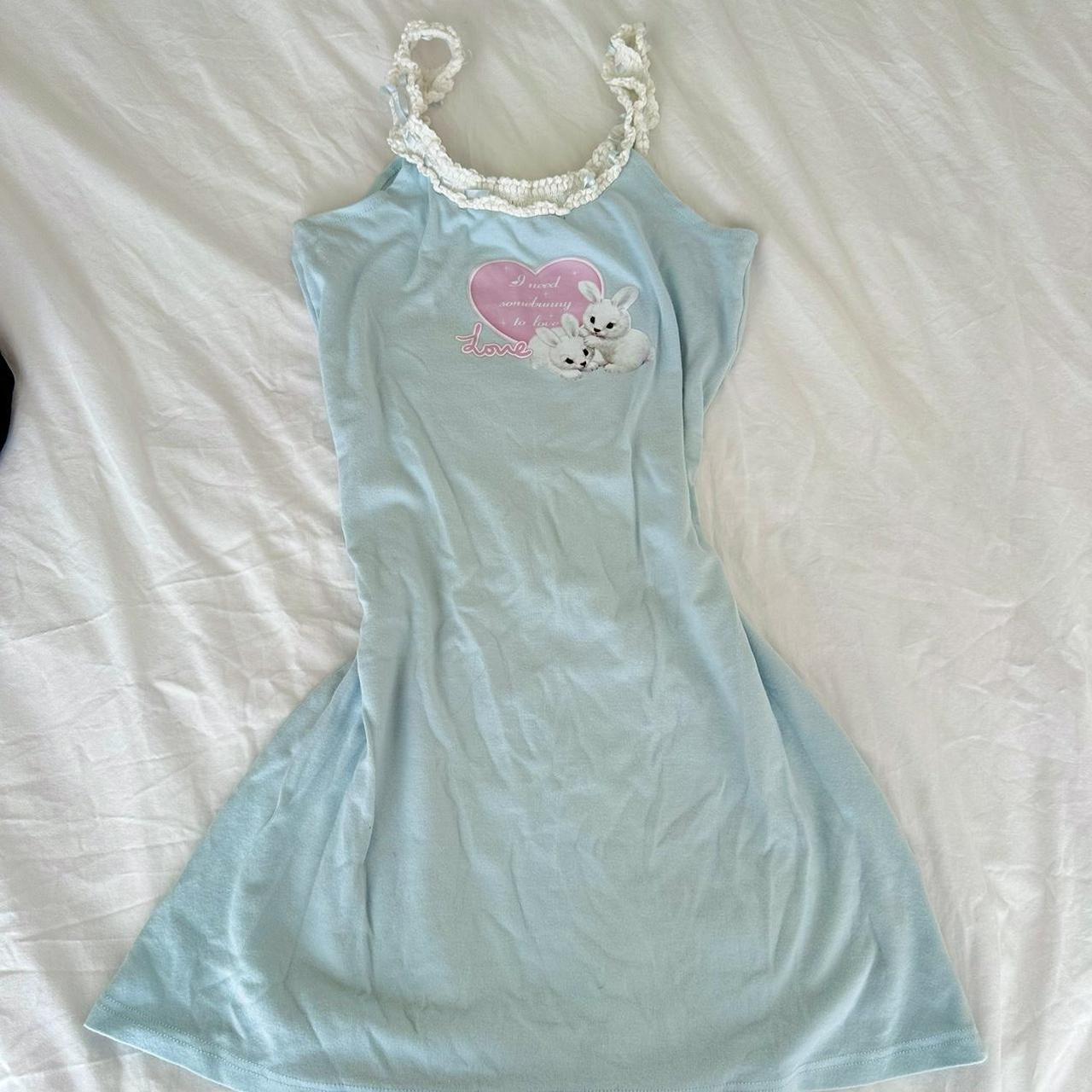 coquette blue bunny dress. so cute #coquette... - Depop