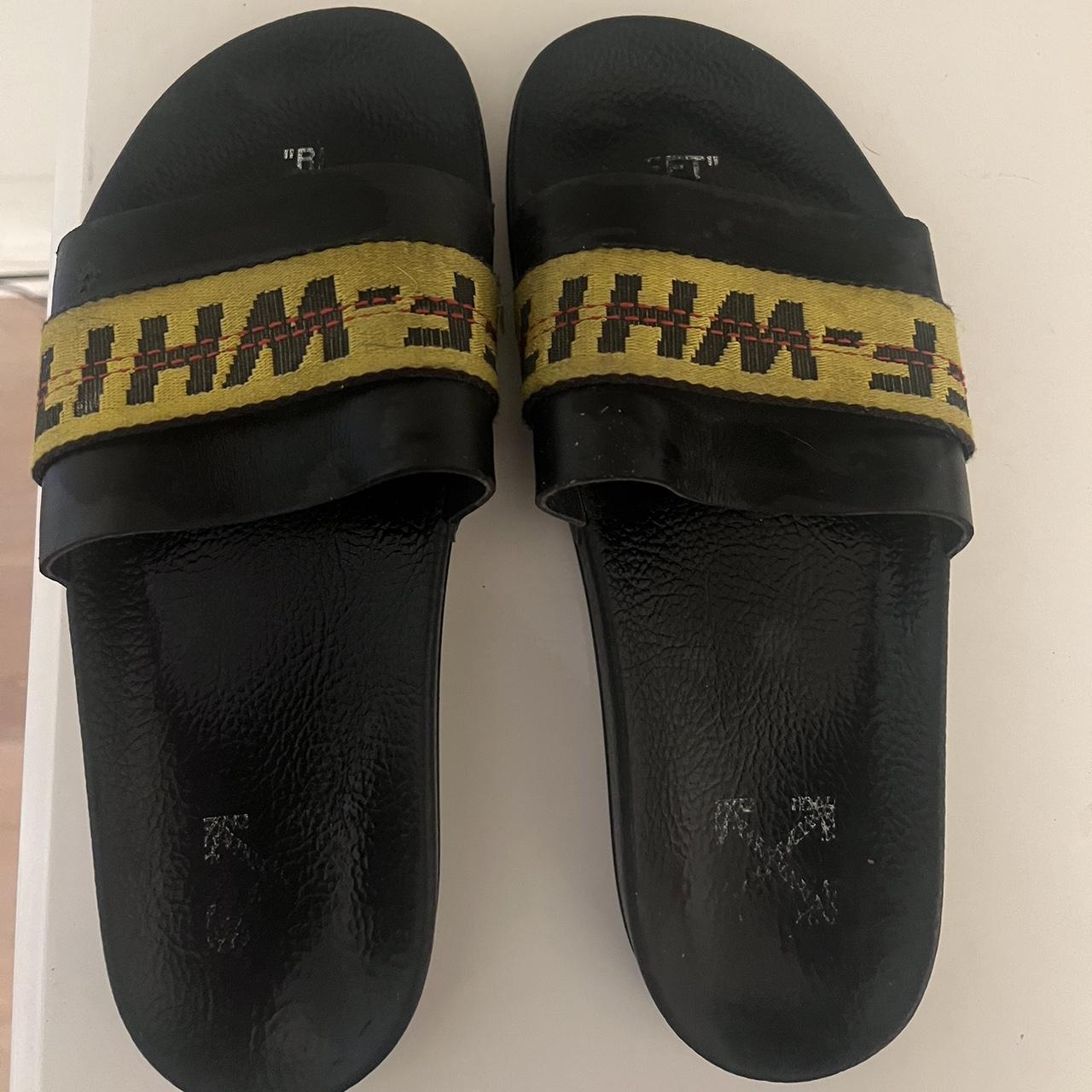 Off White Industrial Tape Slides. Originally bought... - Depop