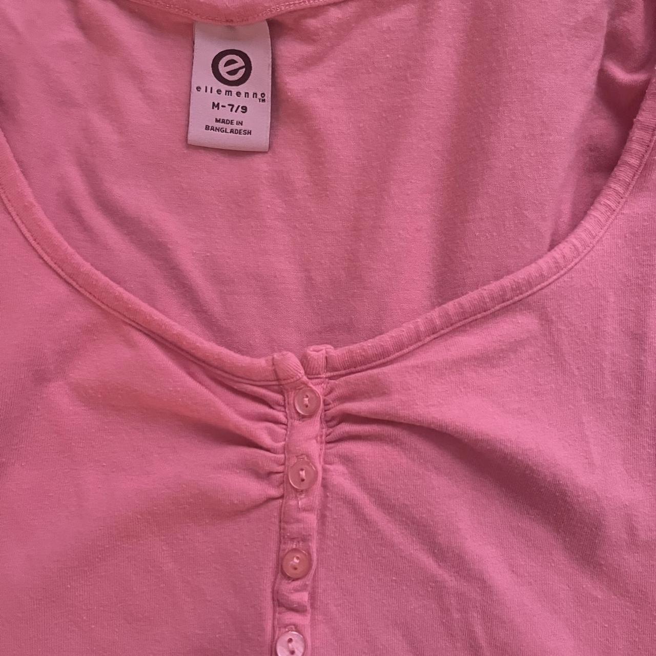 Cute light pink, feminine top. Labeled M (7/9). Fits... - Depop