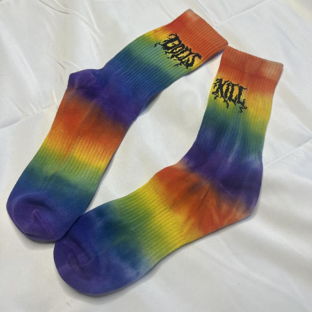 Dolls kill pride crew socks / skateboard... - Depop