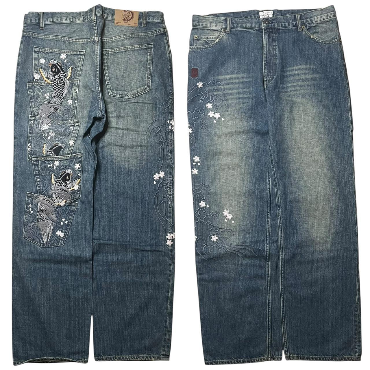 Authentic Karakuri Baggy Embroidery Multi-pocket ... | Depop