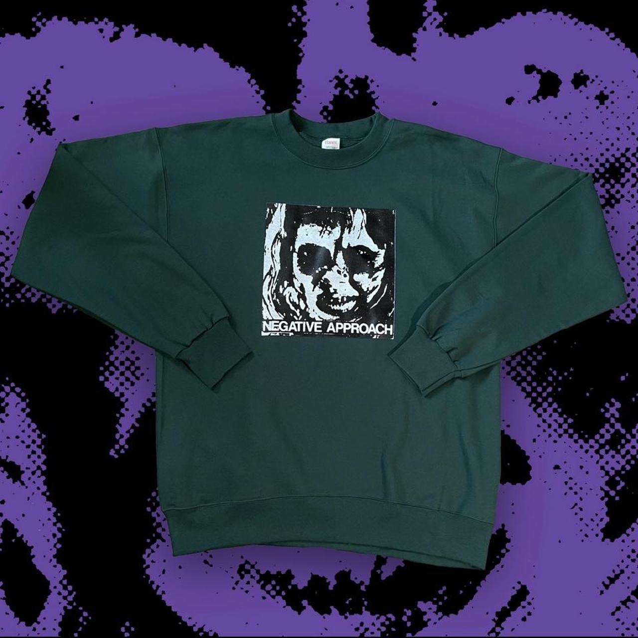 Negative Approach hardcore punk pullover sweatshirt.... - Depop