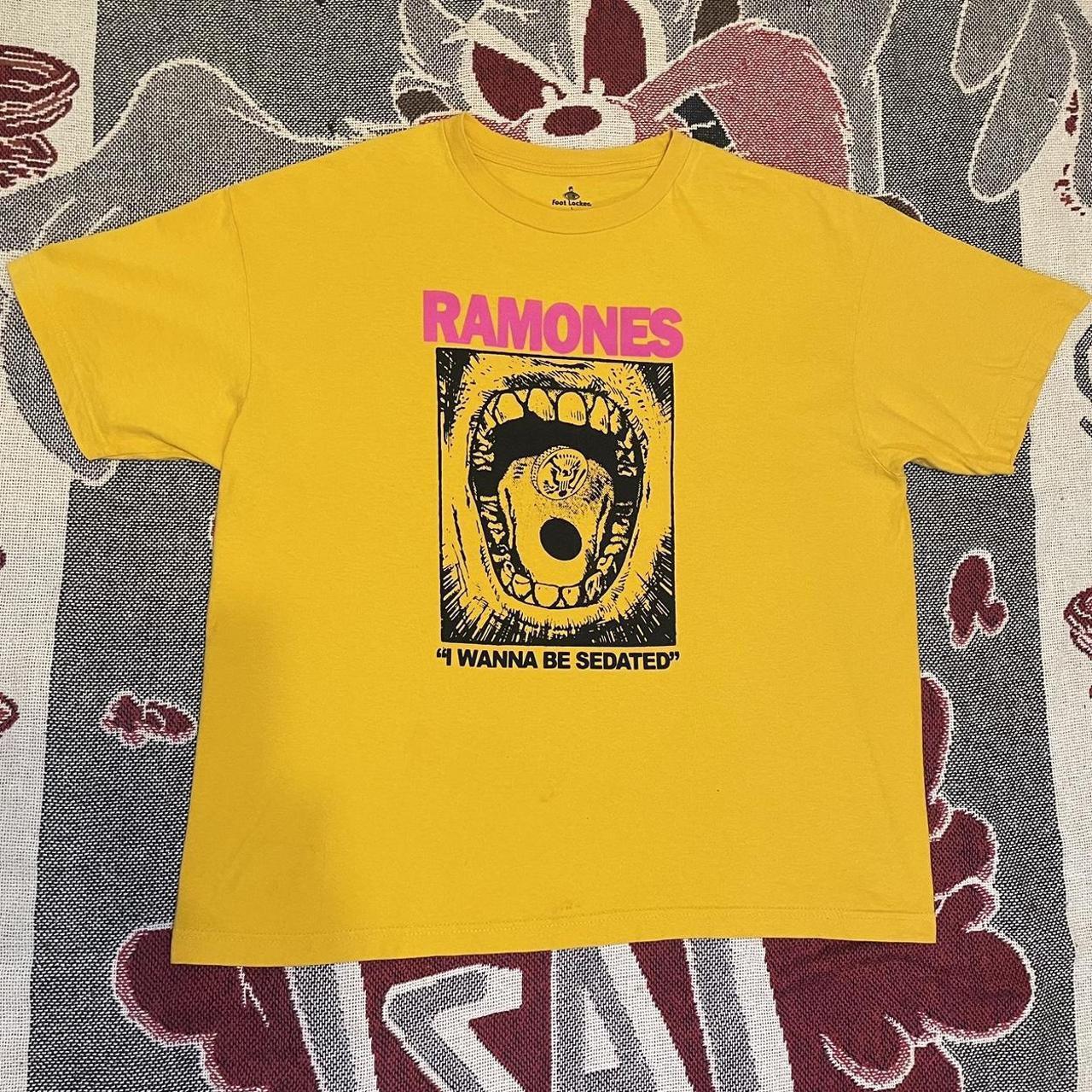 Ramones “I Wanna Be Sedated” 1/1 upcycled punk band... - Depop