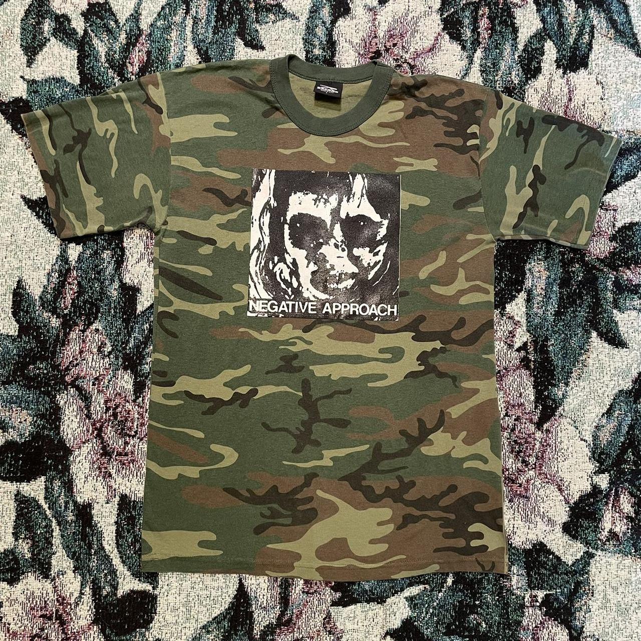 Negative Approach hardcore punk 1/1 vintage upcycled... - Depop