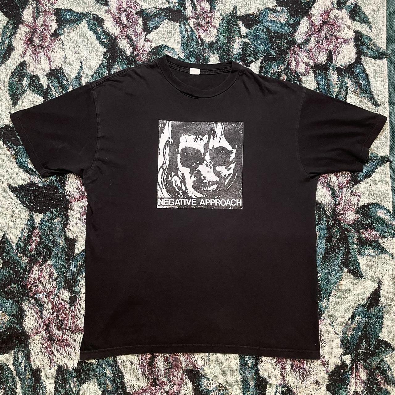 Negative Approach hardcore punk 1/1 upcycled tshirt.... - Depop