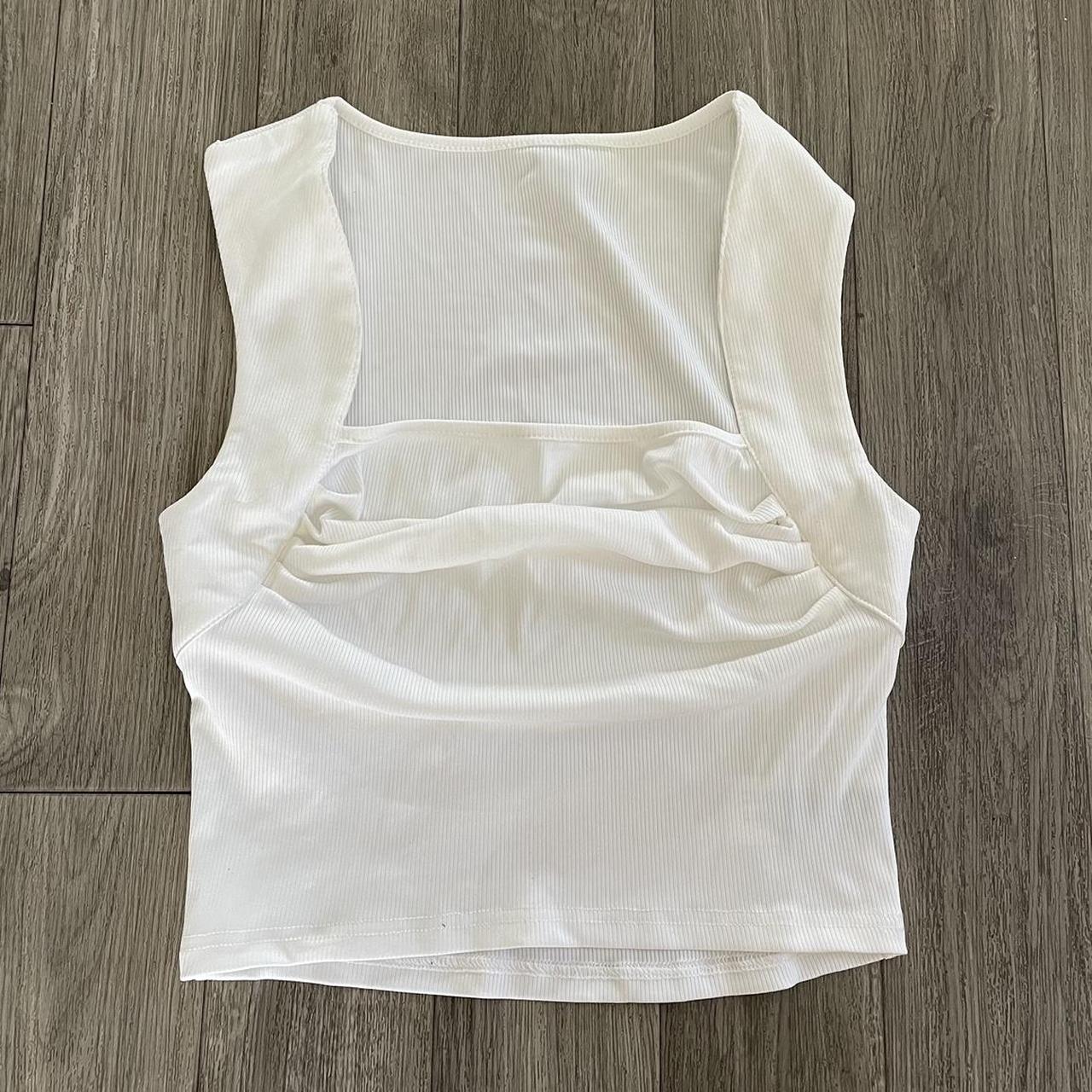 Brand: Cider White square neck tank top Super cute... - Depop