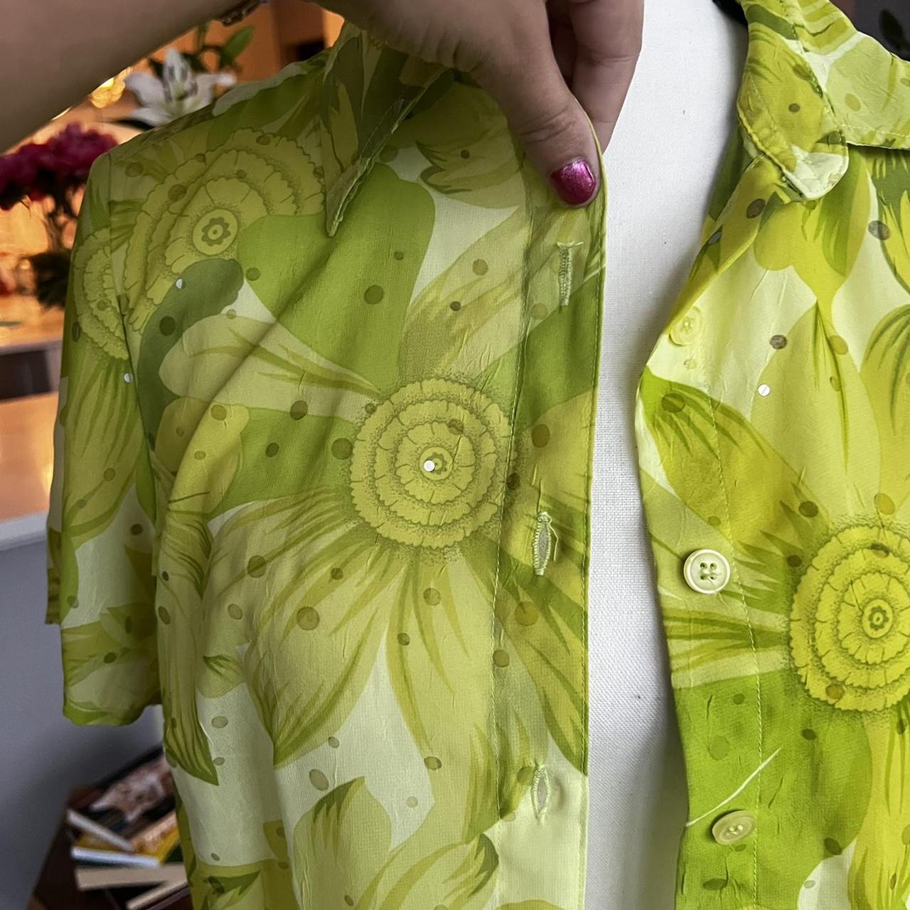 Lemon Women's Green Shirt | Depop