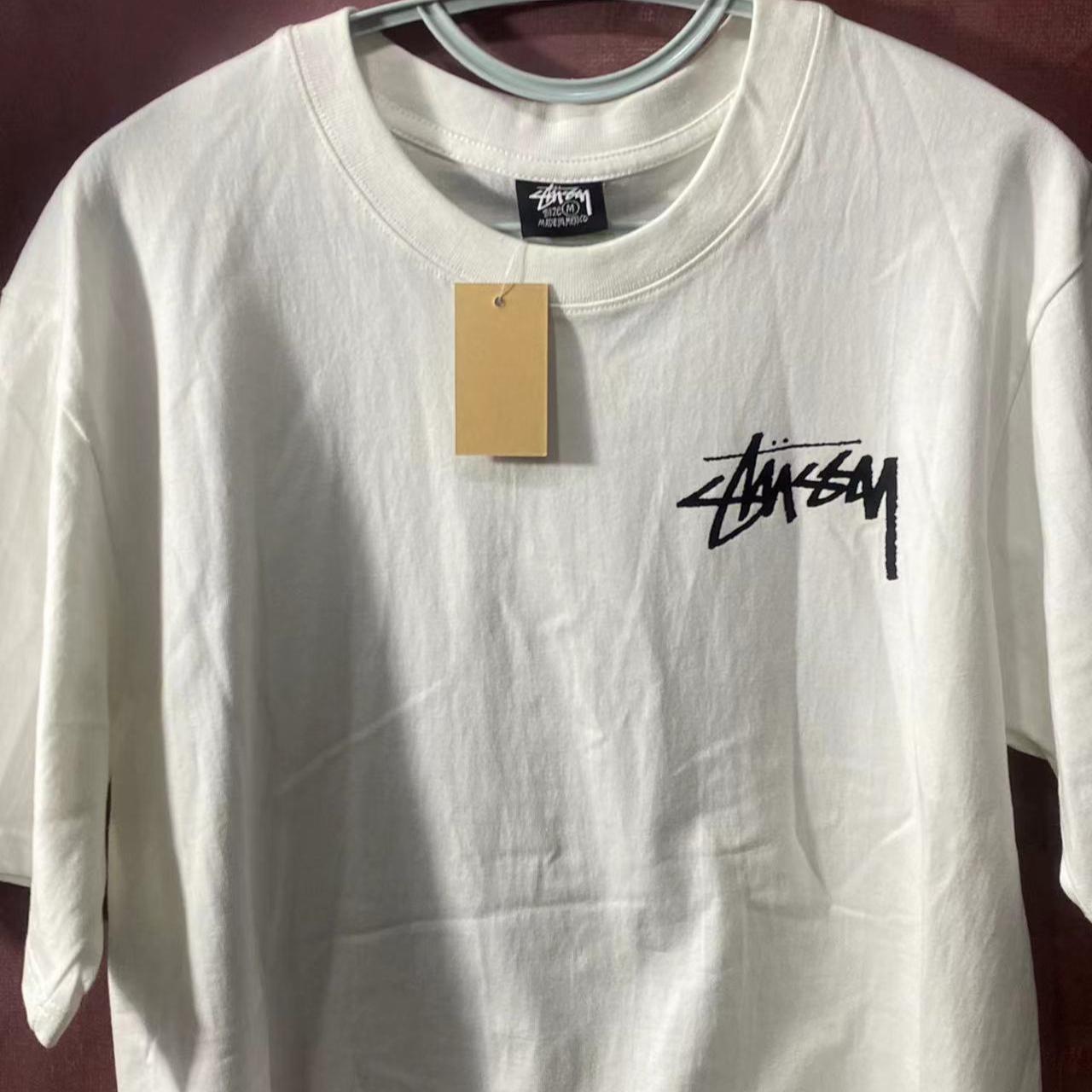 stussy white purple dice T-shirt Brand new never... - Depop