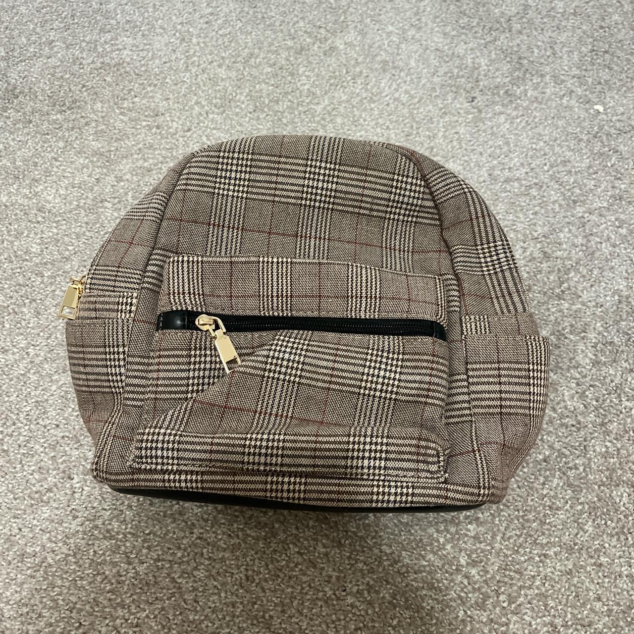 Forever 21 mini plaid backpack - Depop