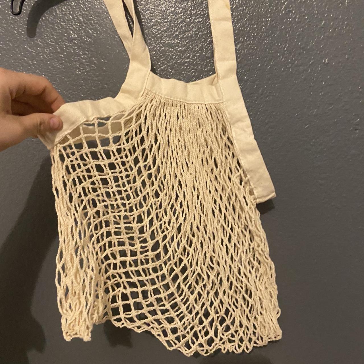 Fishnet canvas fruit produce bag - Depop