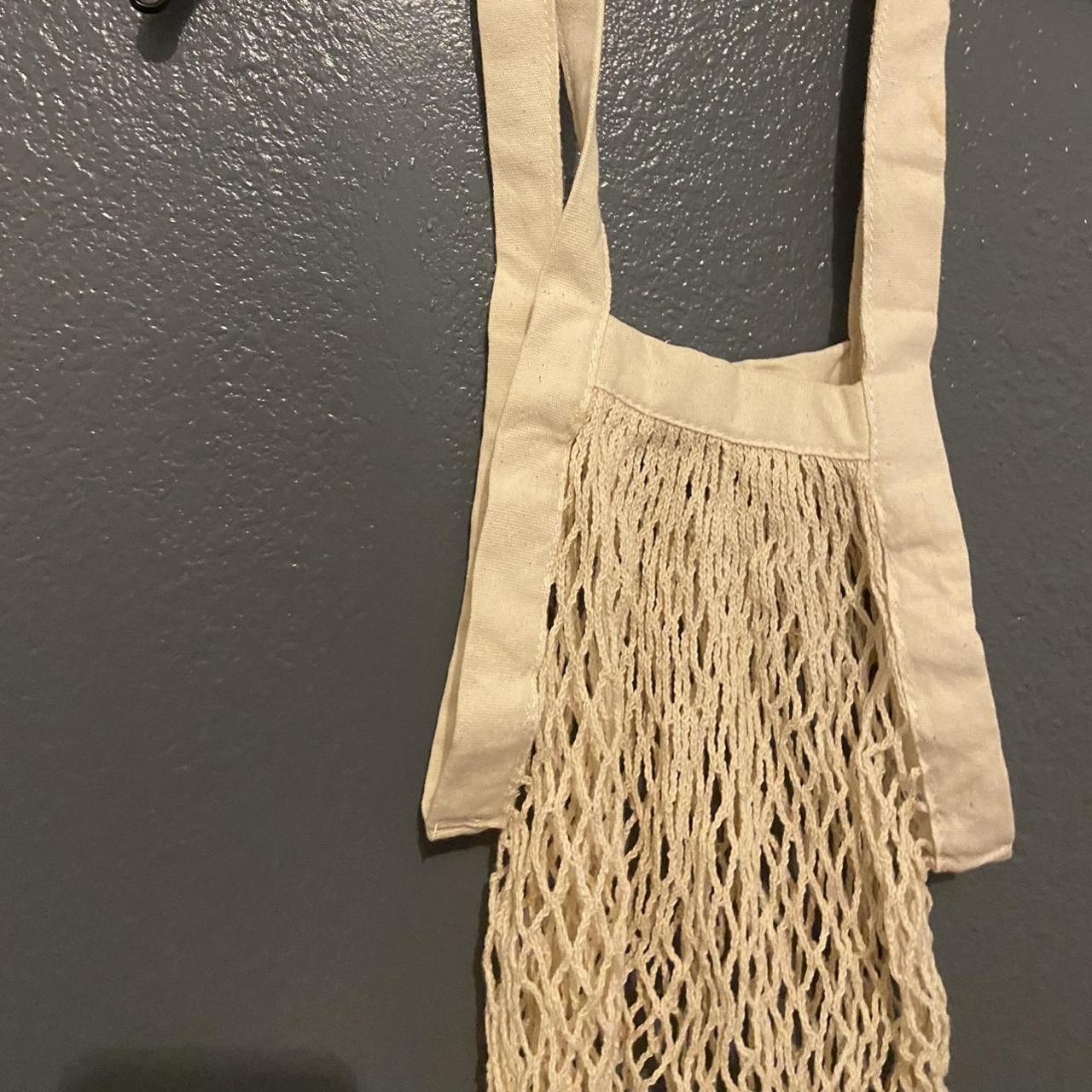 Fishnet canvas fruit produce bag - Depop