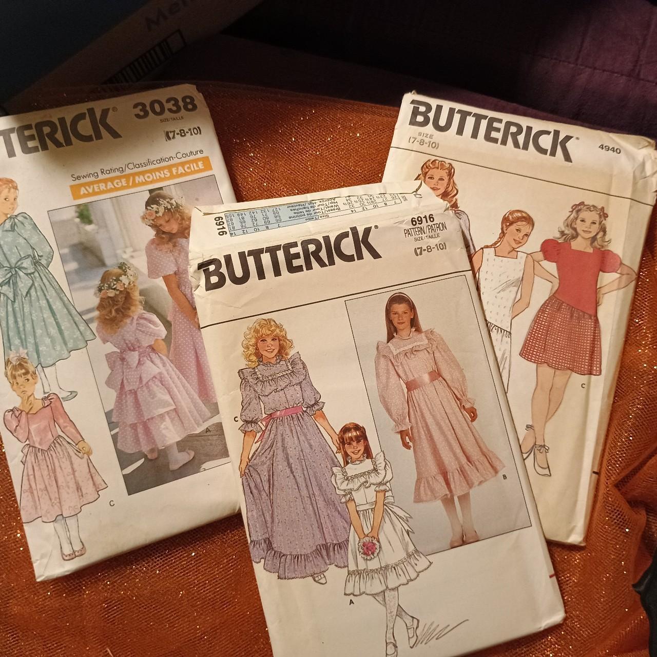 Vintage Butterick sewing Patterns Girls jacket top... | Depop