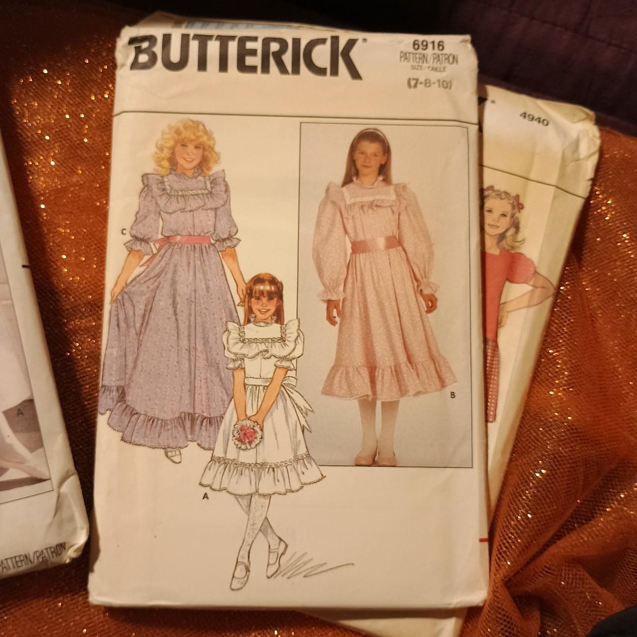 Vintage Butterick sewing Patterns Girls jacket top... | Depop