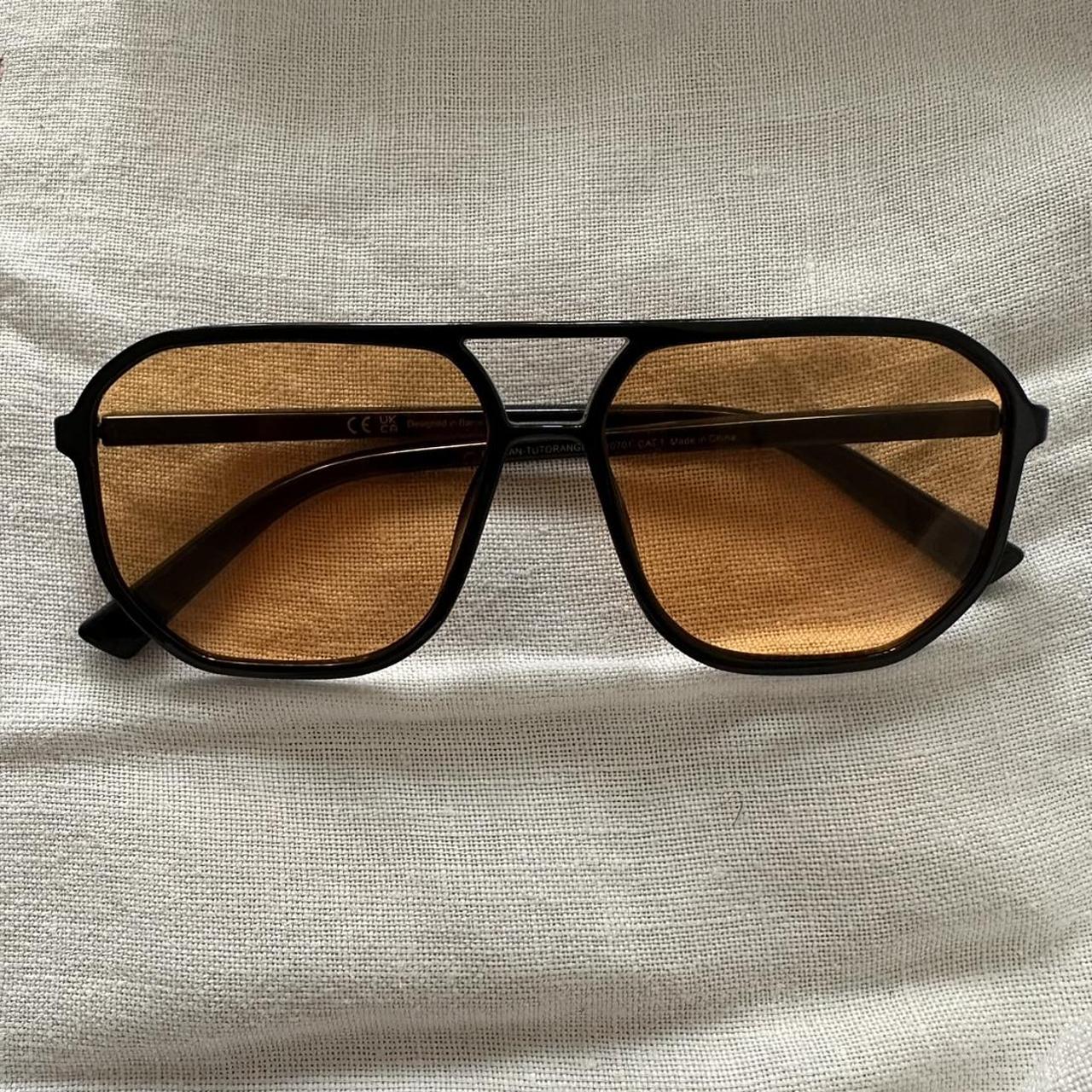Meller Black/Orange Retro Polarized... - Depop
