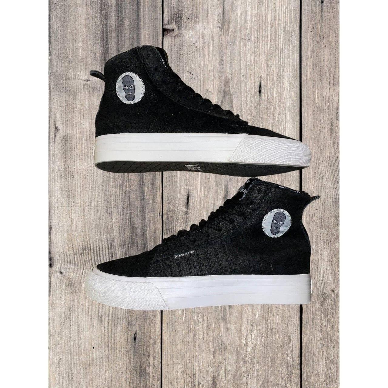 Supra X Badwood Belmont High Top Black Suede... - Depop