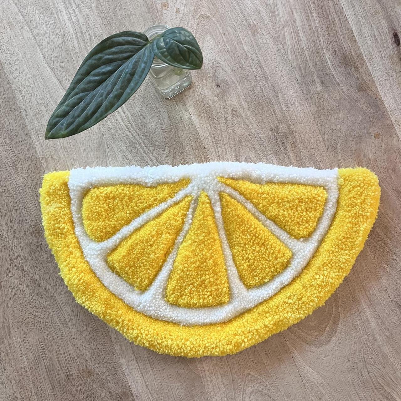 Lemon rug 🍋 - Hand tufted by me - #lemon #tufted... | Depop