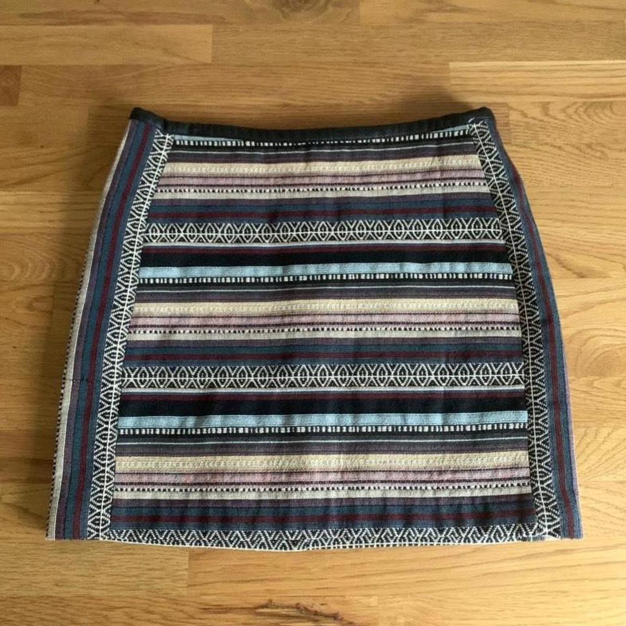A-line Aztec Mini Skirt woven material Size 10 💌... - Depop