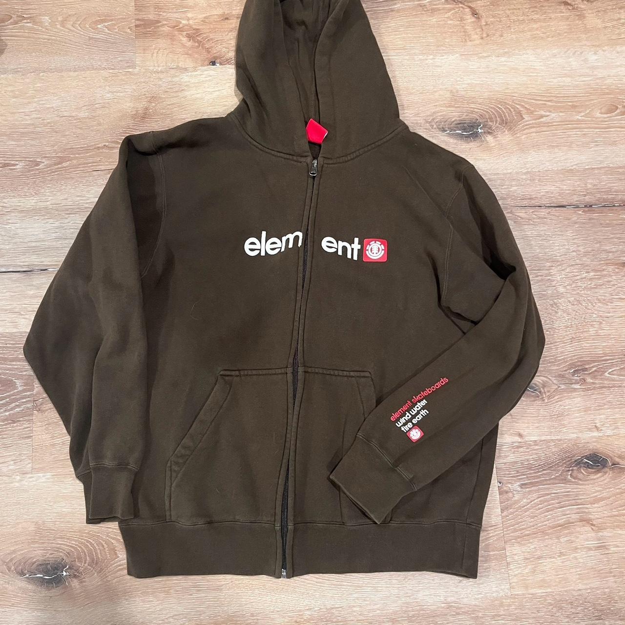 brown element zip up, great condition. also has... - Depop