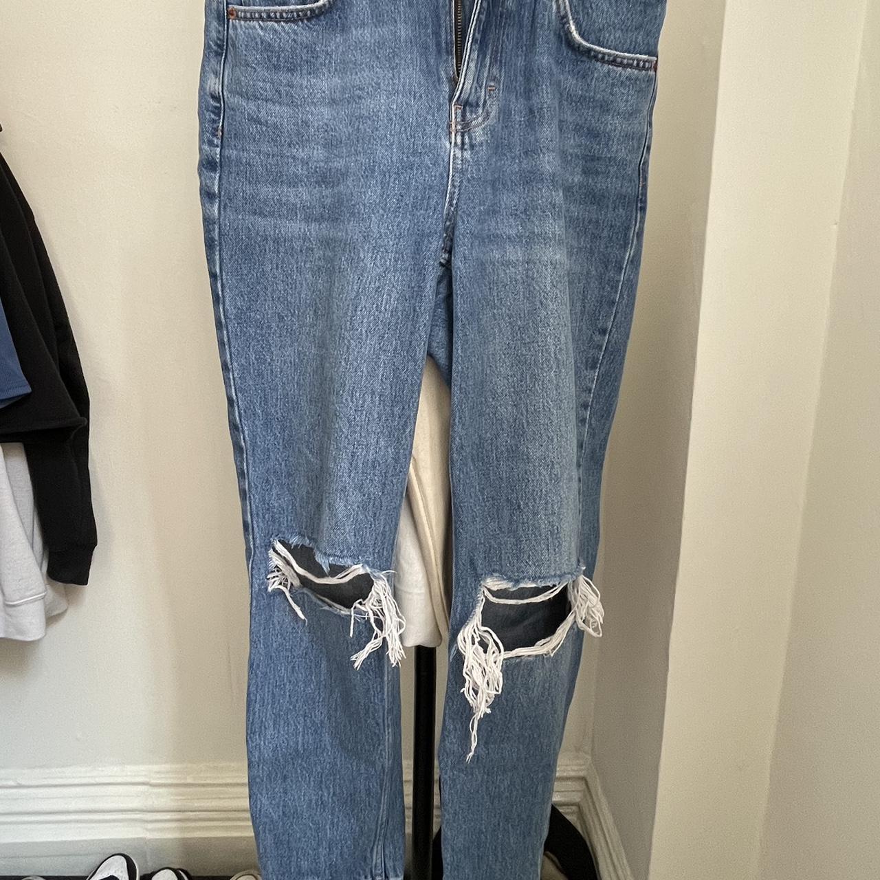 topshop mom ripped jeans love these but no longer... - Depop