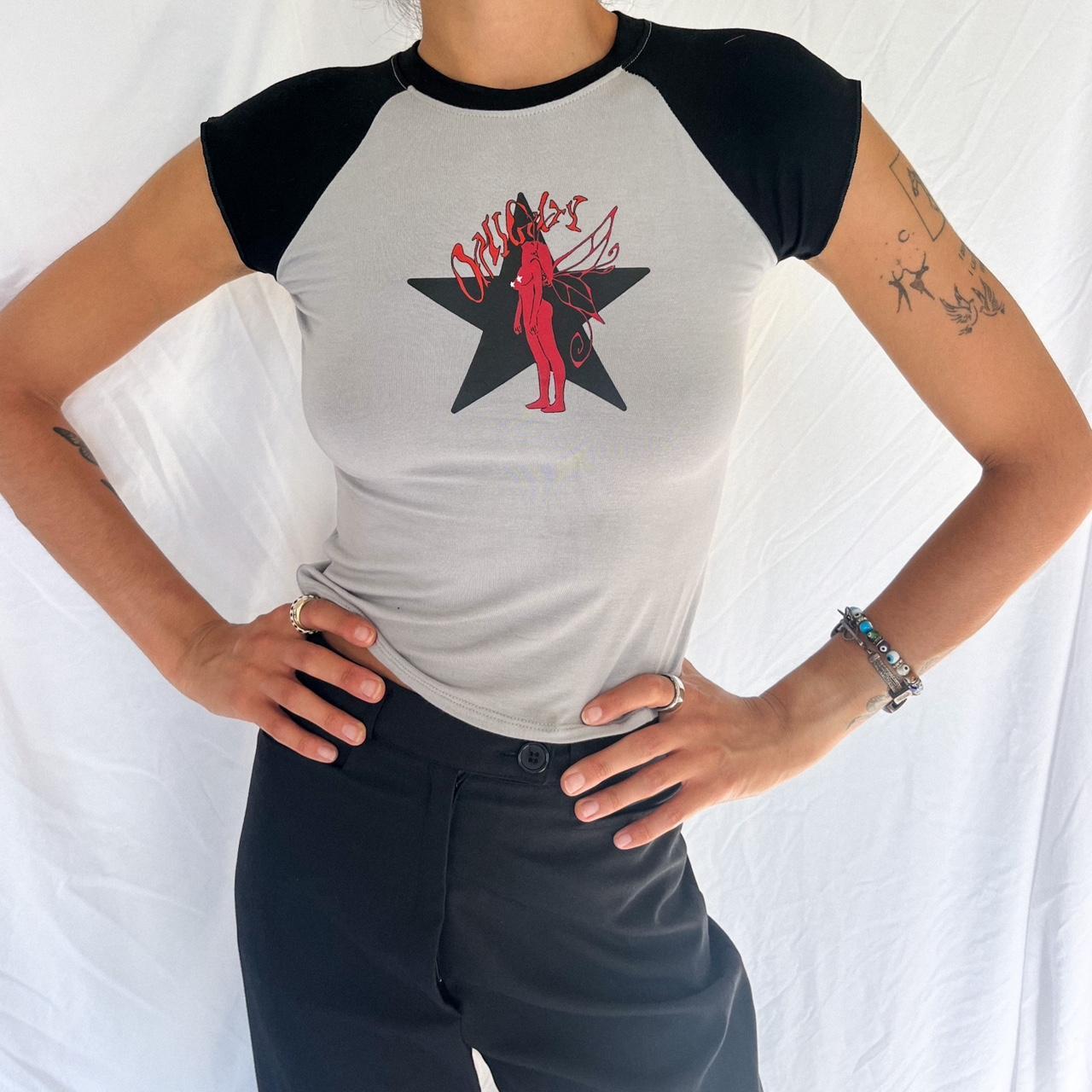 O’mighty size XS cute crop top never worn stretchy... - Depop