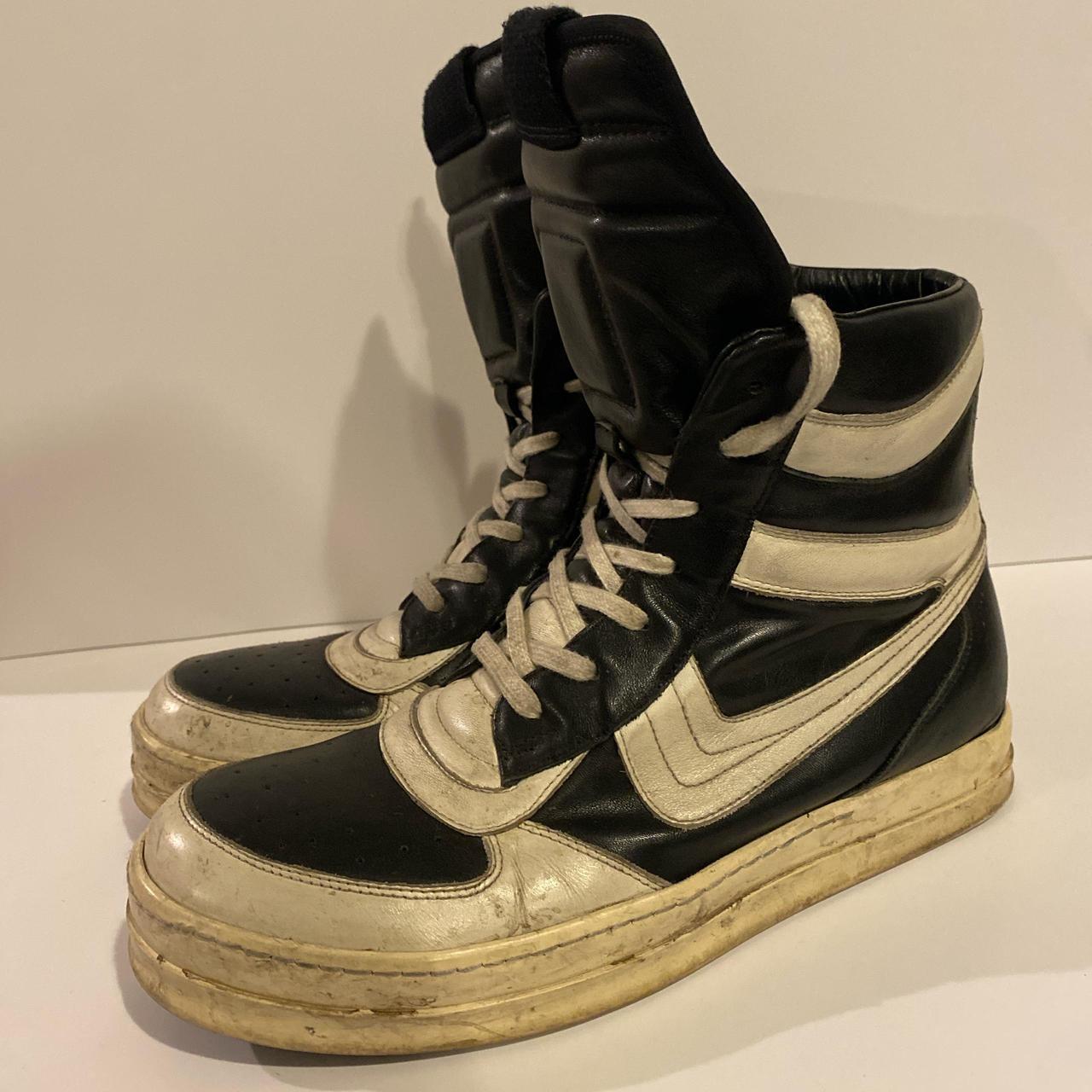 Rick Owens DAFT “OREO OG Dunks” Size 43, 7.5/10... - Depop