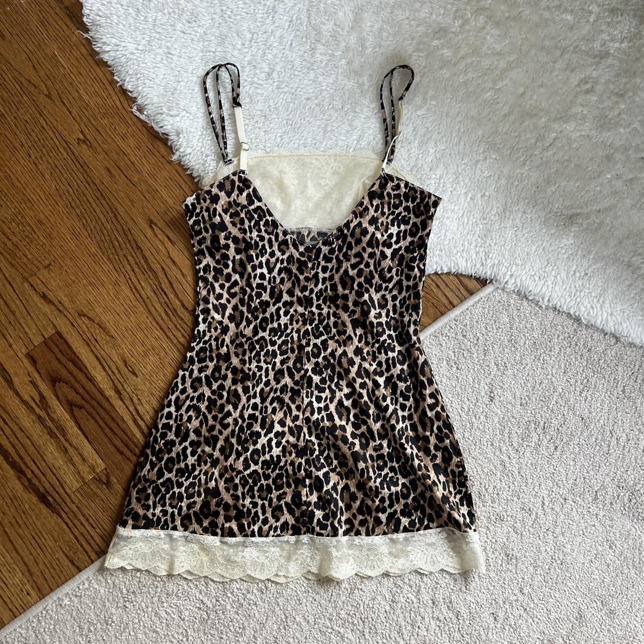 Victorias Secret Cheetah Print Slip Size Small Depop