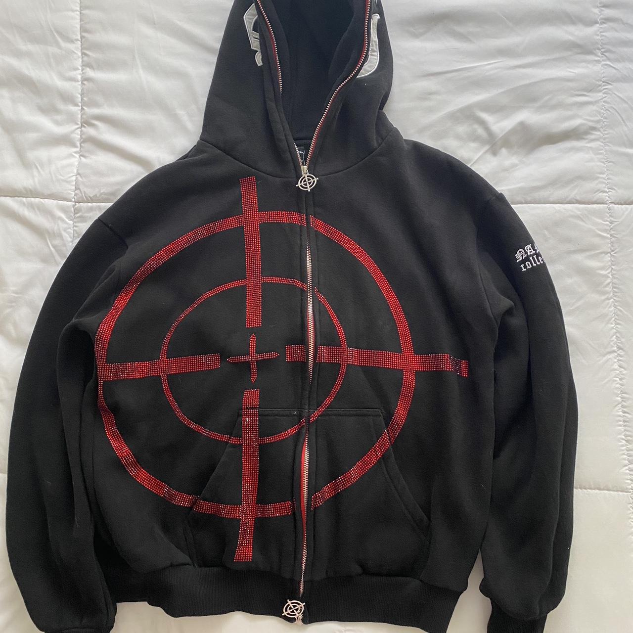 Named Collective Women's Black and Red Jacket | Depop