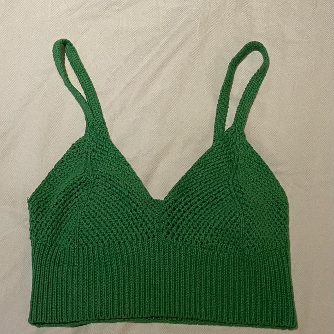 Crochet Crop Top Bra Top Such Pretty Colour Perf Depop