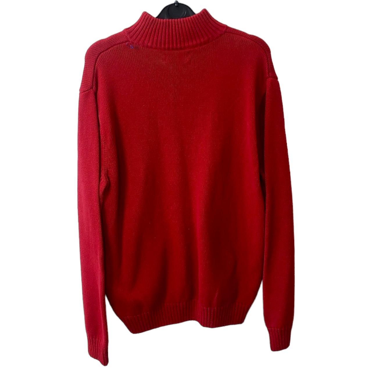 Chaps Red Fair Isle Knitted Half Zip Jumper 💫 Size:... - Depop