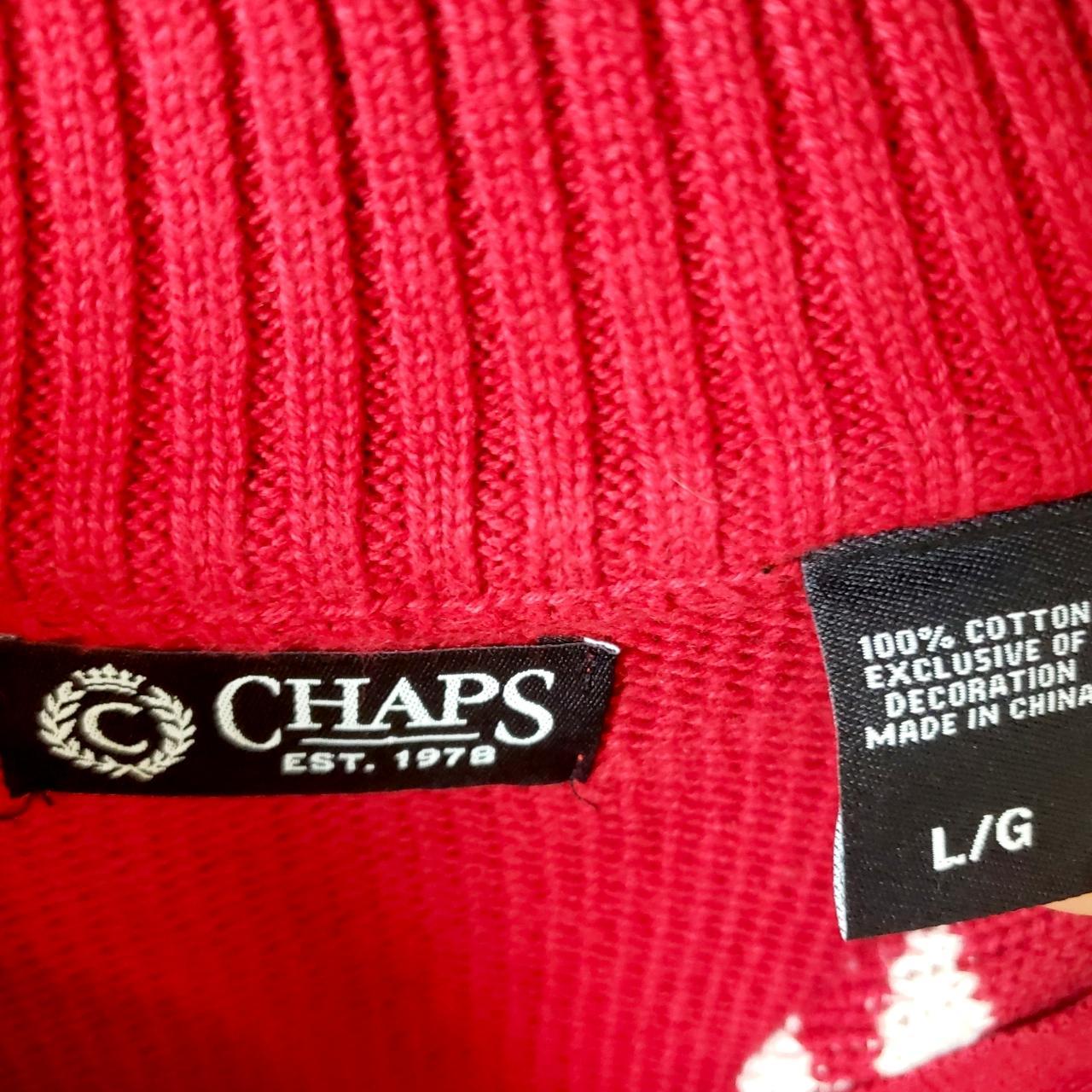 Chaps Red Fair Isle Knitted Half Zip Jumper 💫 Size:... - Depop