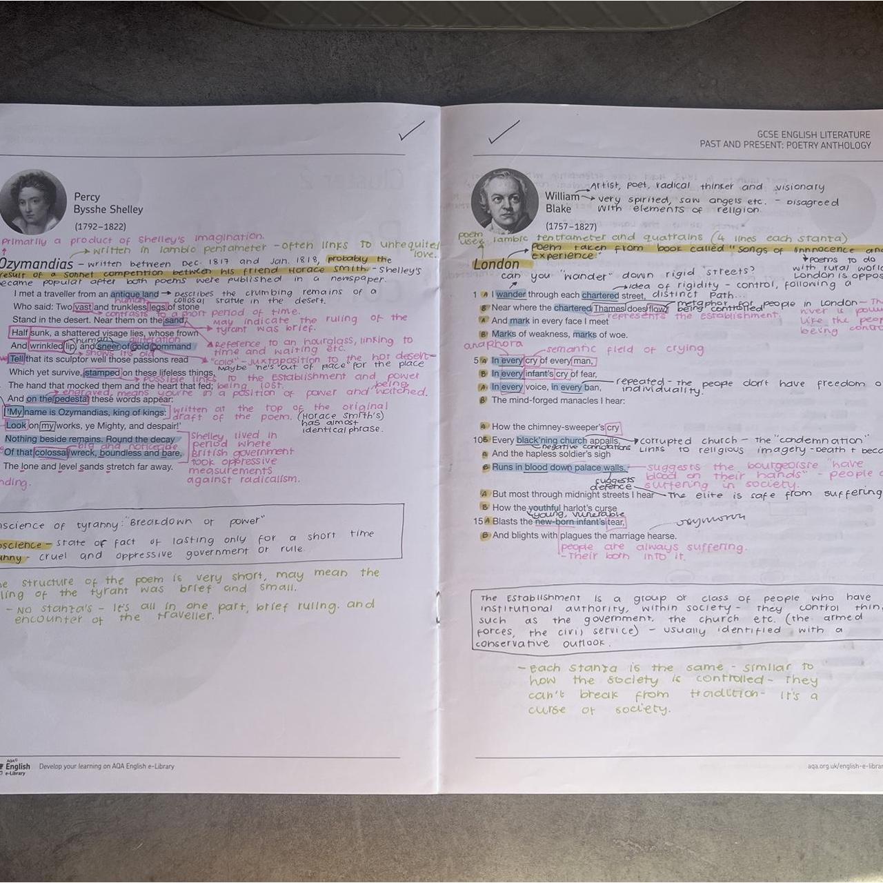 GCSE English Literature poems - ONLY Power and... - Depop