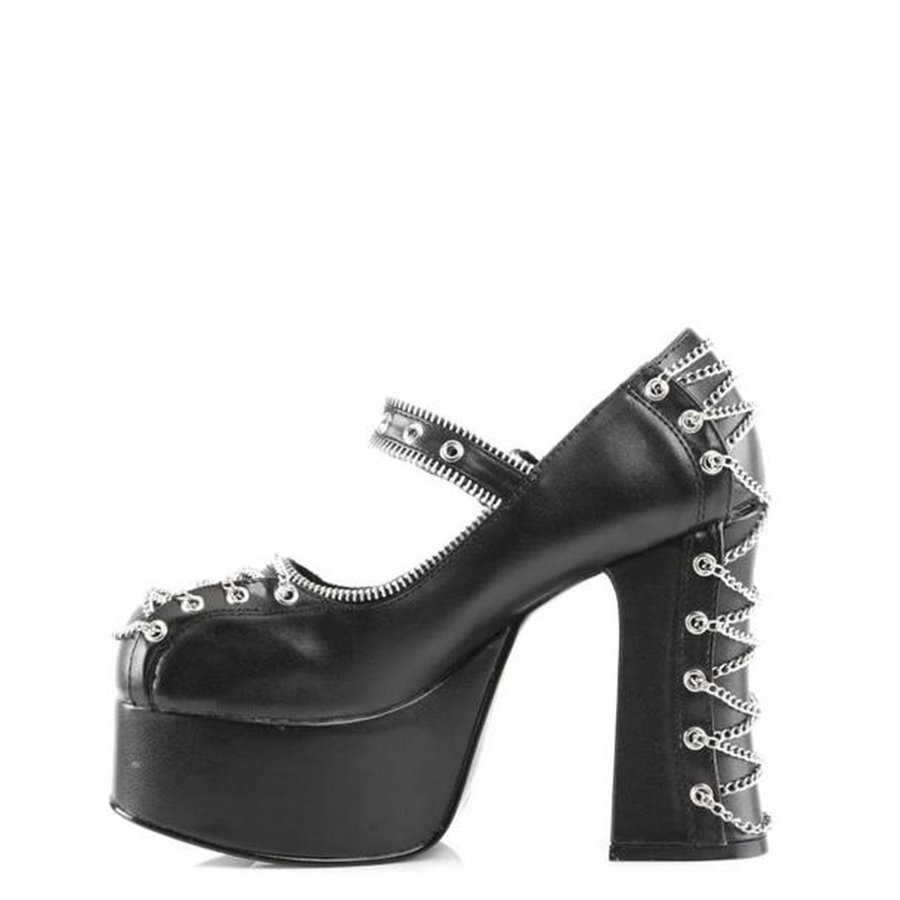 Demonia Charade 25 Black Vegan Leather 2” Platform Depop