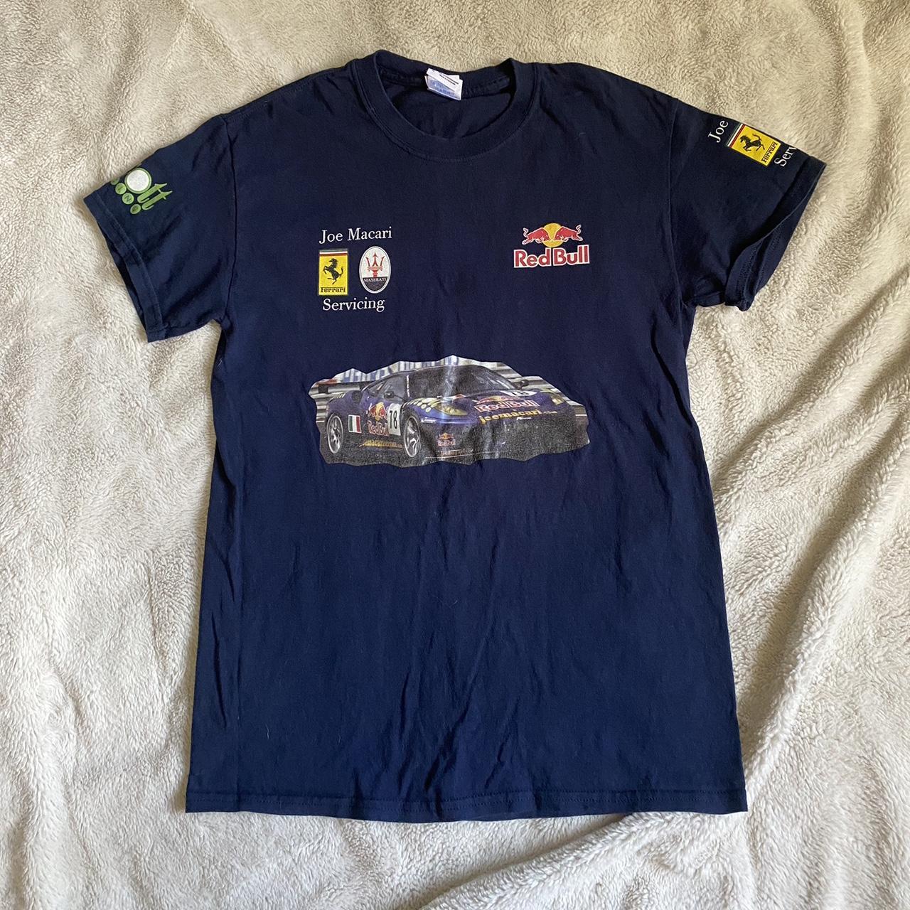 Stunning vintage Y2K F1 graphic navy t shirt Size... - Depop