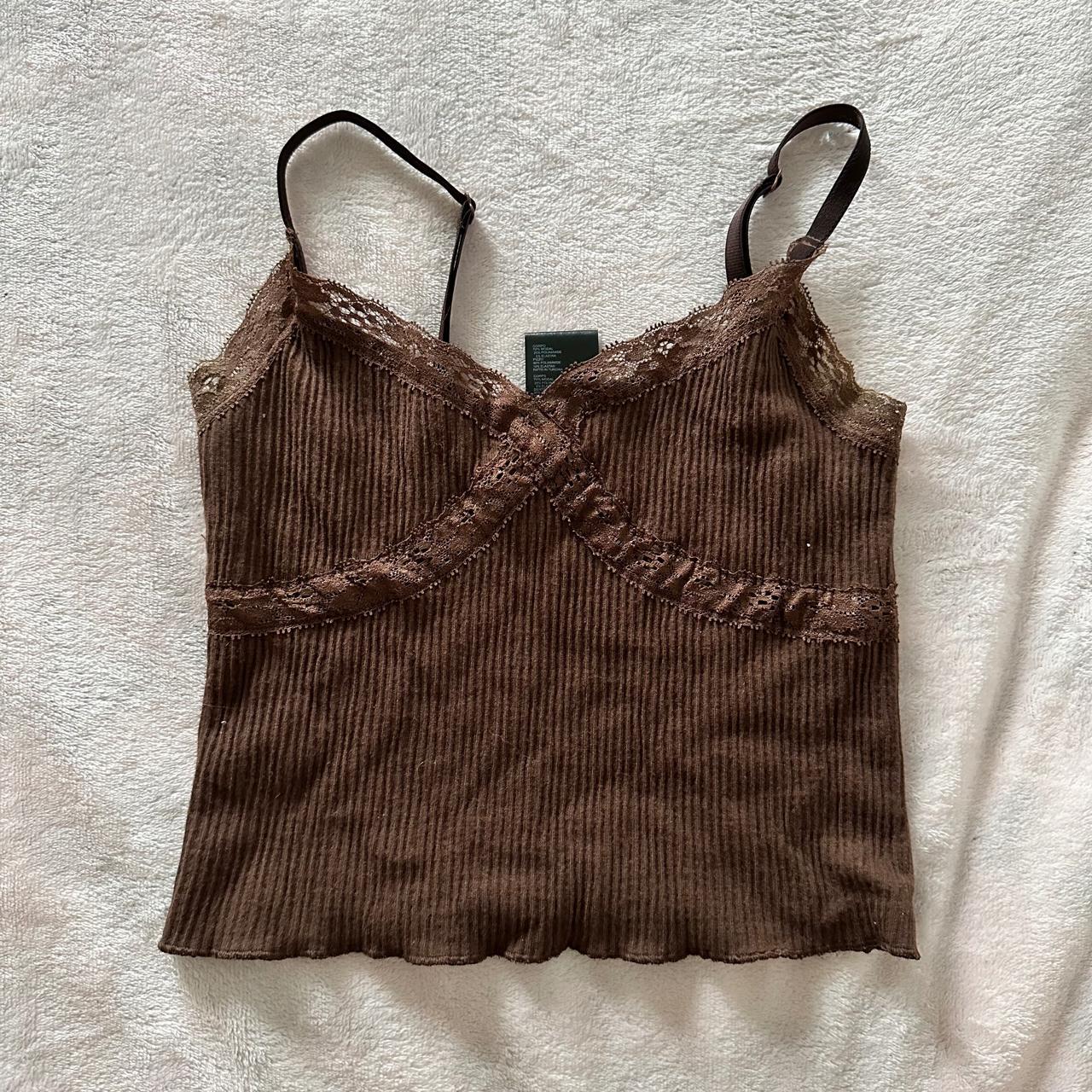 Urban outfitter brown lace cami top 💋 - Depop