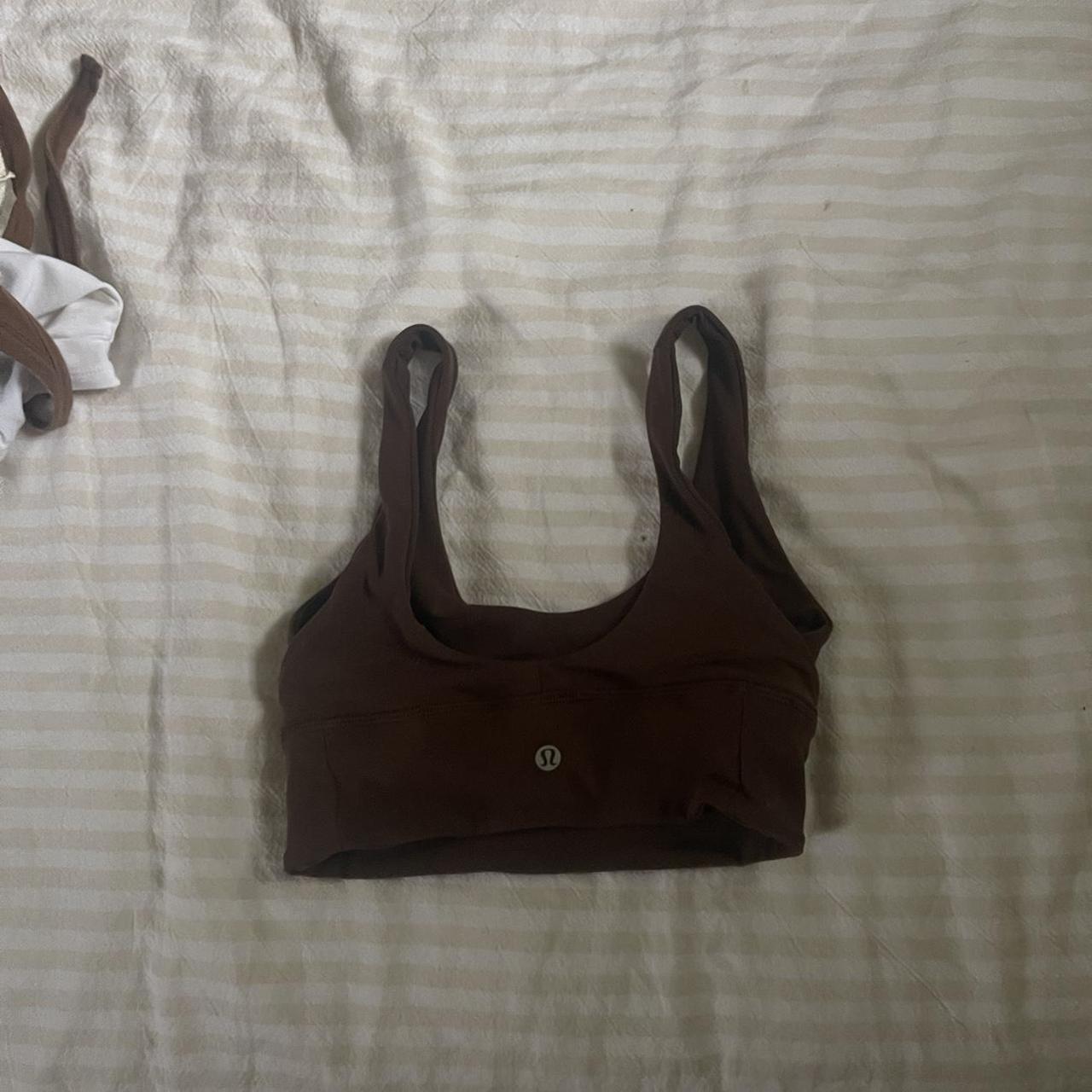 Lululemon brown sports bra align Size 2 Just a... - Depop
