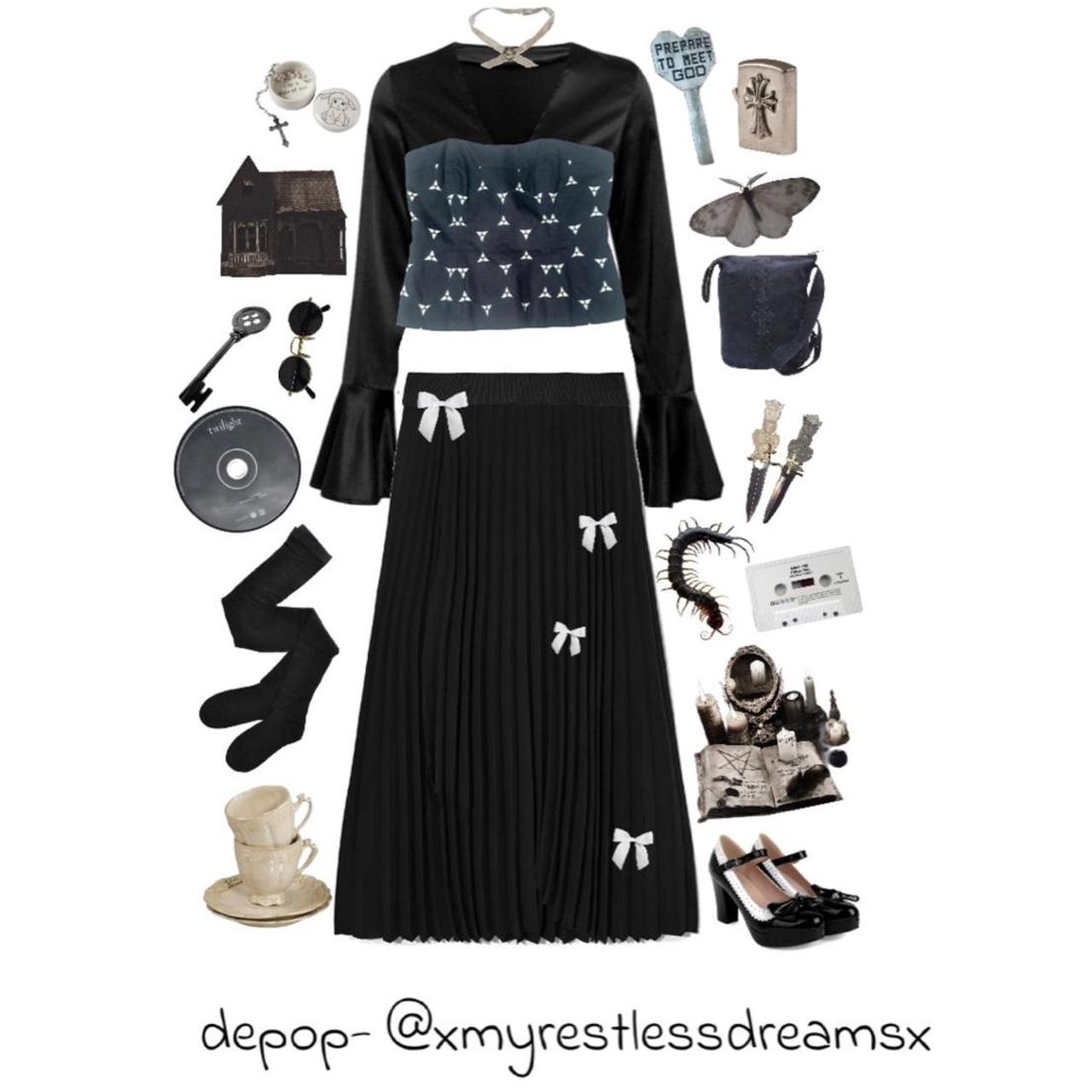 Pretty little corset style top basque with white and... | Depop