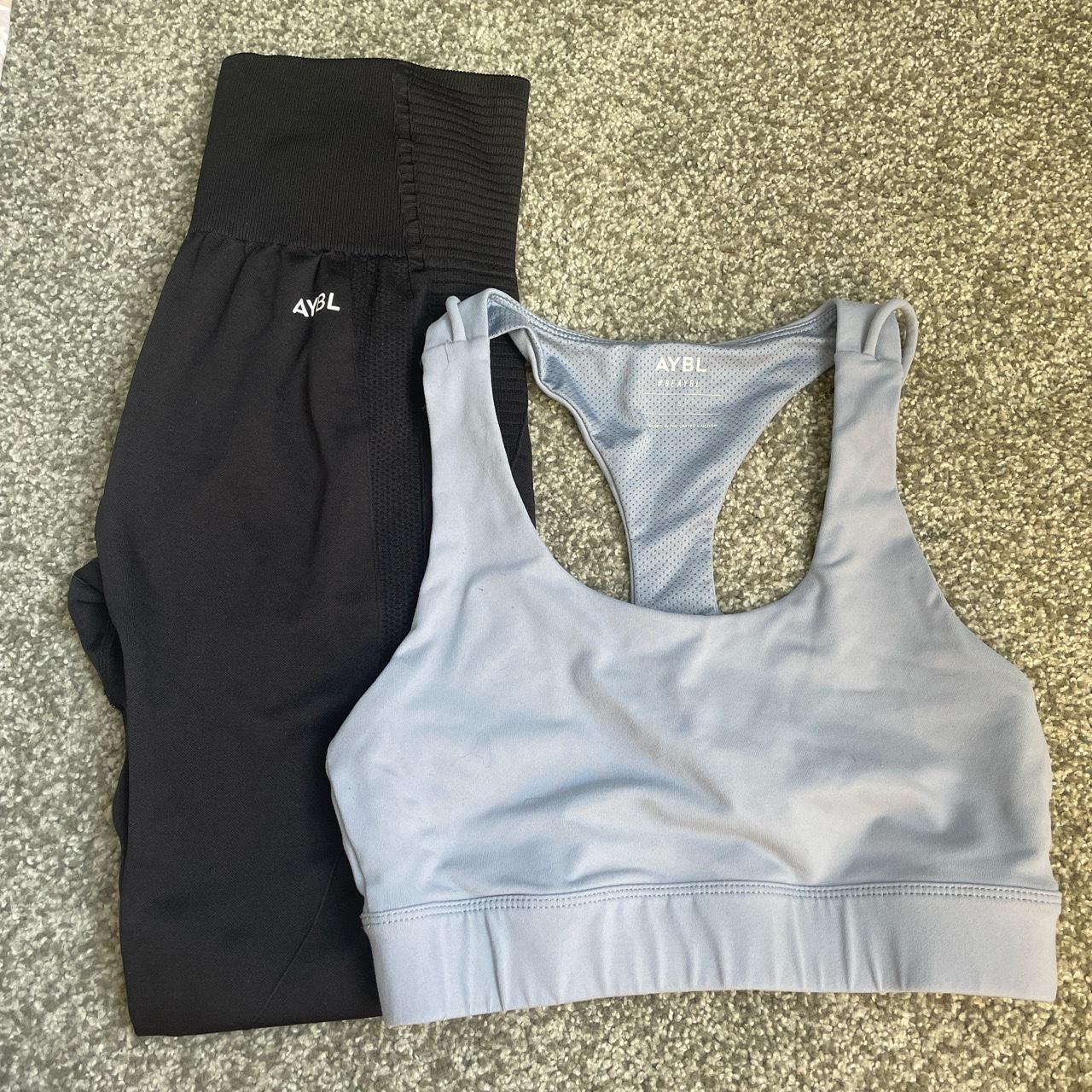 AYBL sports bra and leggings Leggings size medium... - Depop