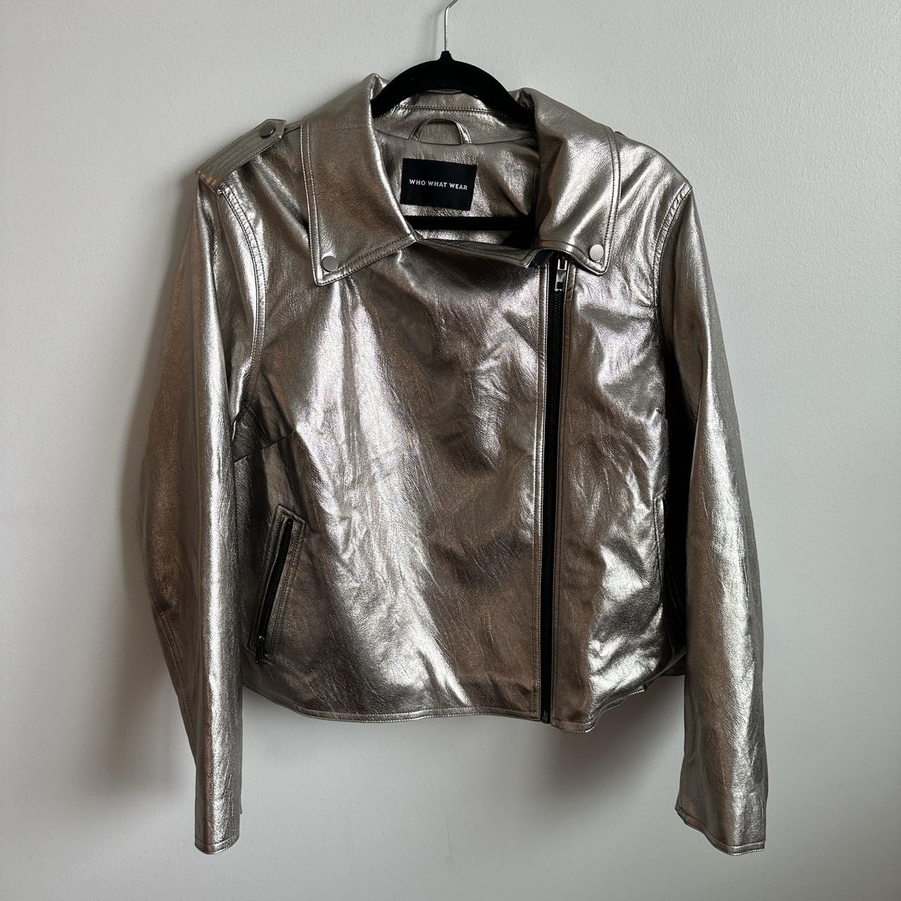 Who what wear metallic moto jacket. Size large. Or... - Depop