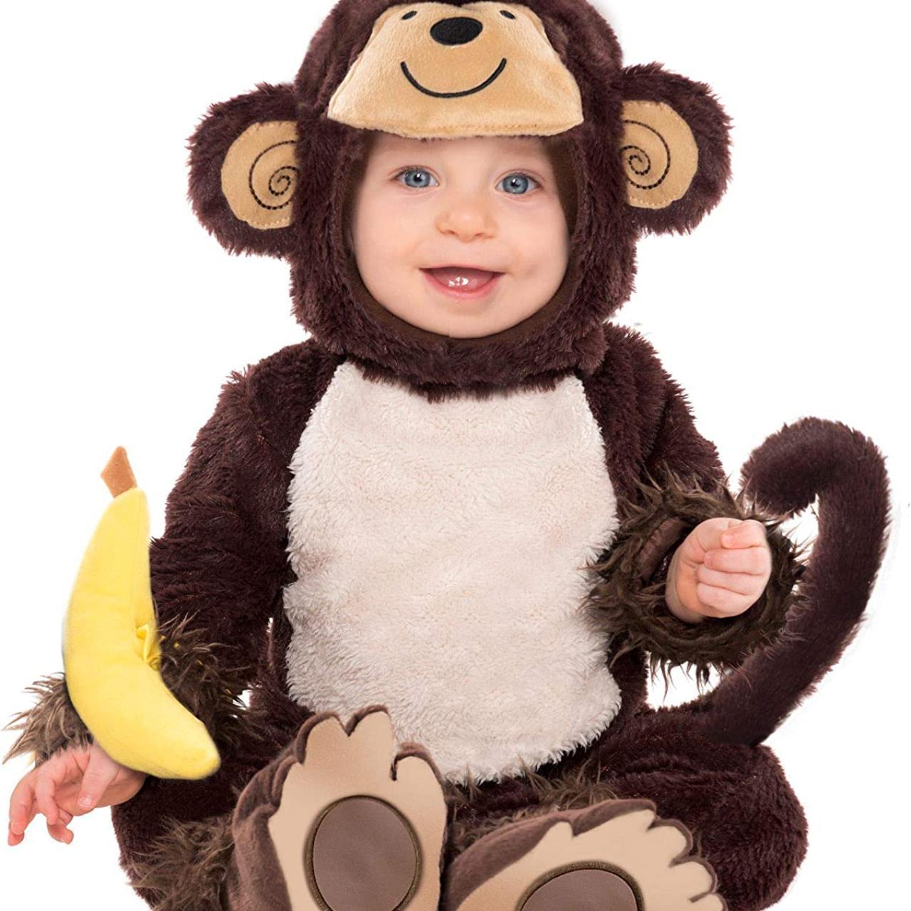Baby Fancy Dress Costume Monkey Head Hoodie and... - Depop