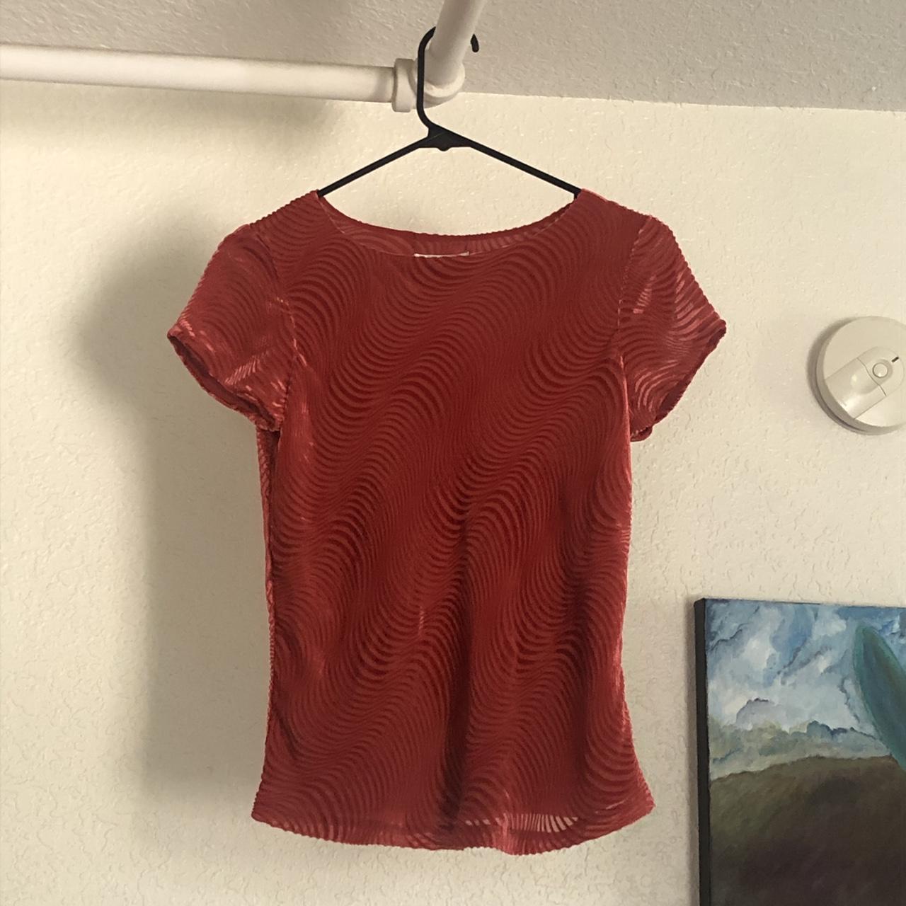 Talbots Women's Red Crop-top | Depop