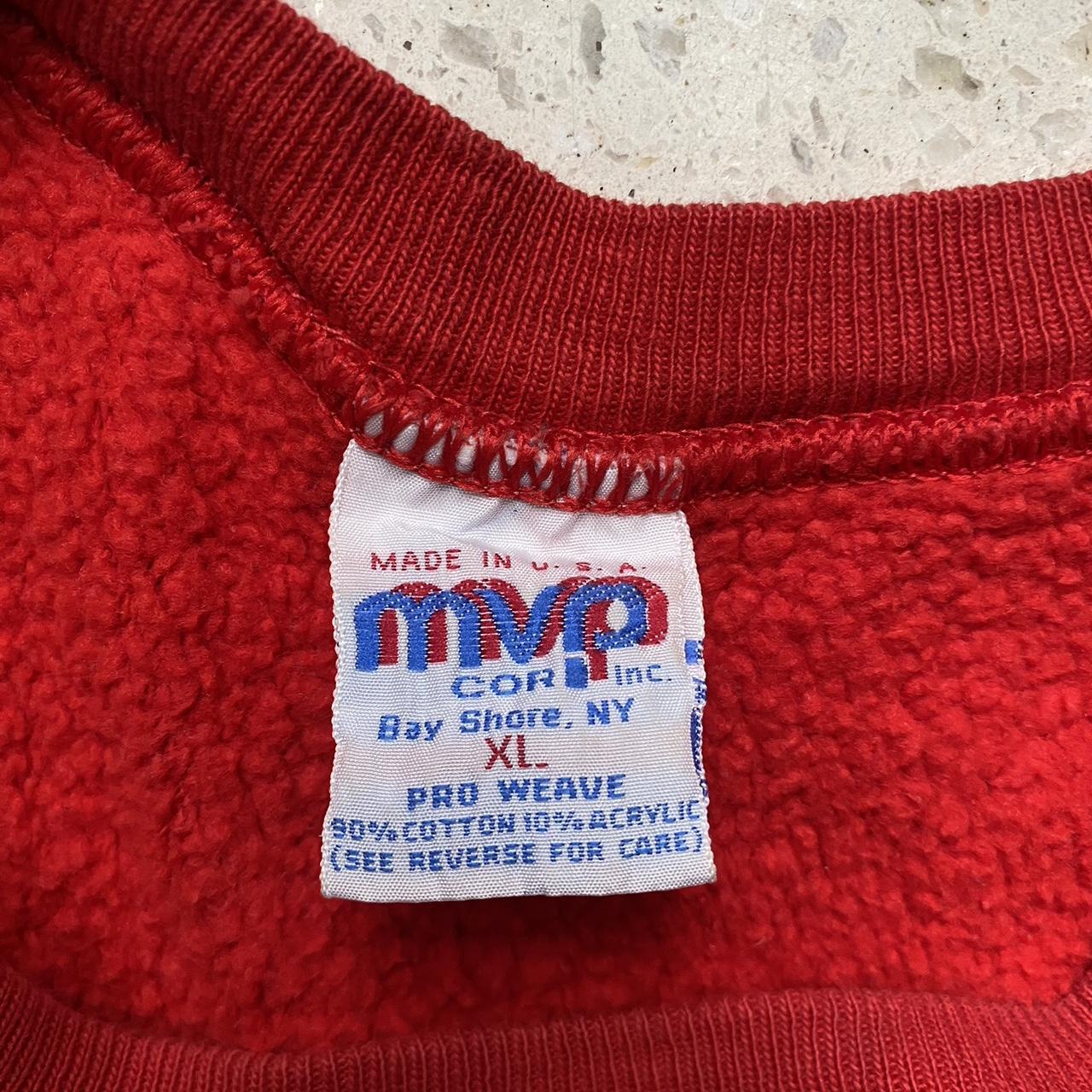 Red MTV Crew neck Size Xl Small holes as shown - Depop