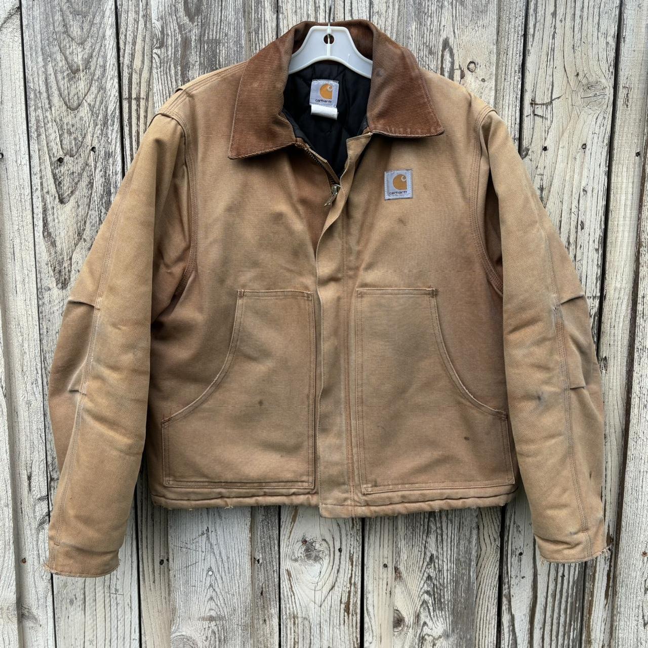 Vintage Carhartt jacket. Faded, worn, beautifully... - Depop