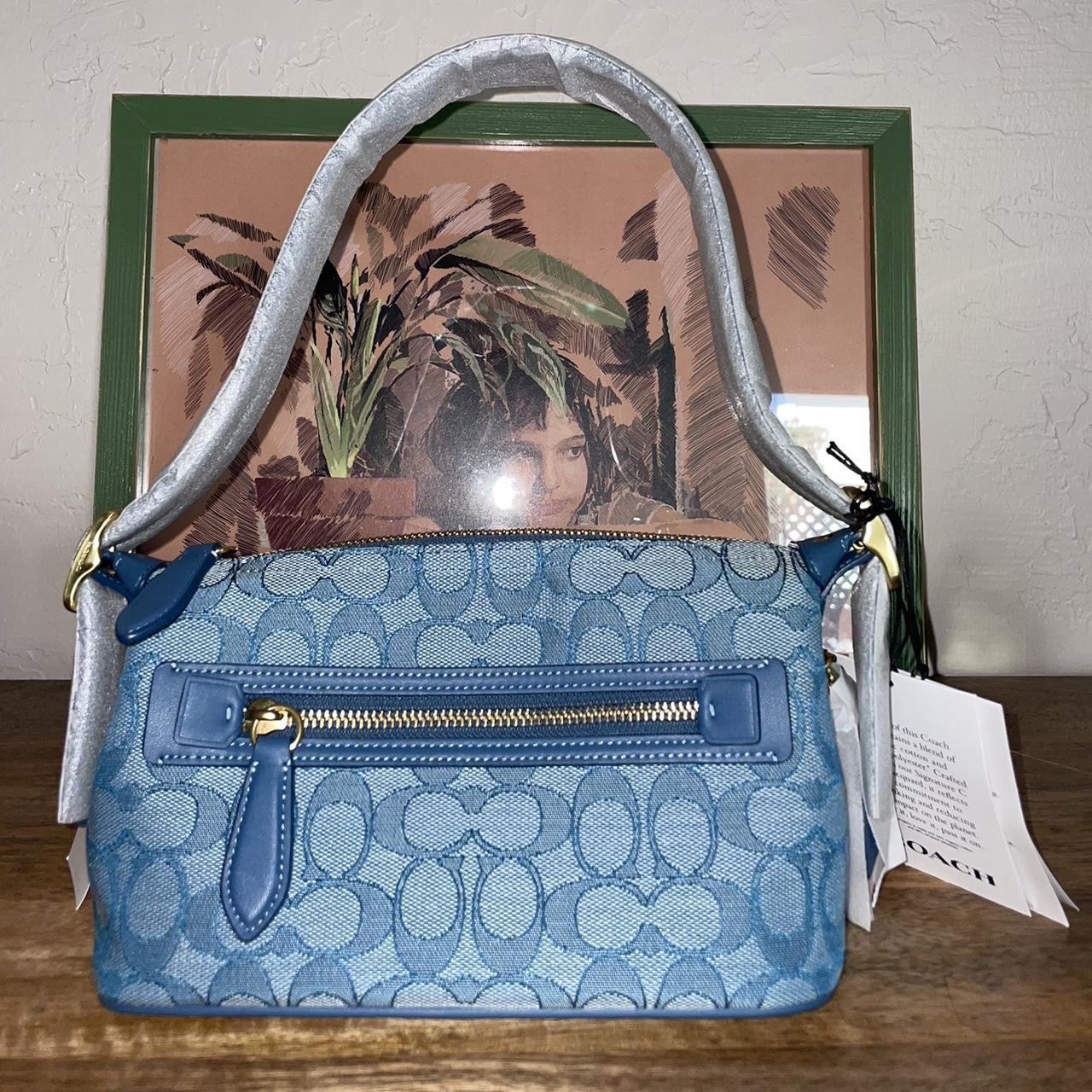Coach Demi Bag in Signature Jacquard 🧸🩵. Brand new,... - Depop