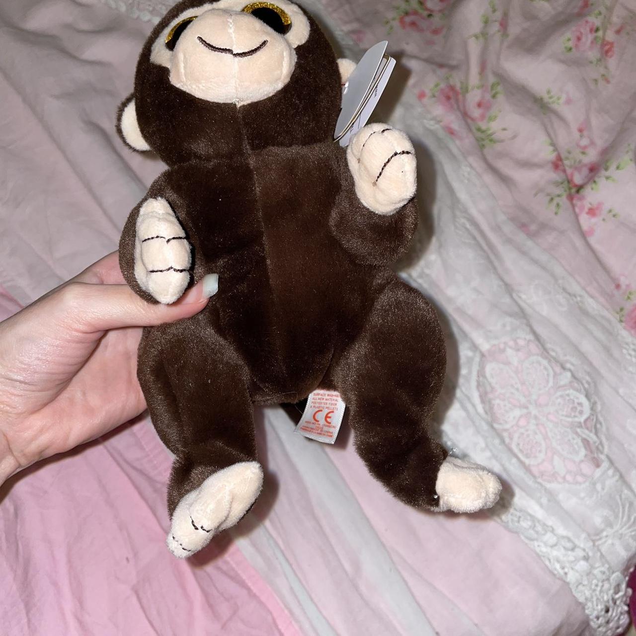 Ty beanie baby monkey with glittery eyes plush Name... - Depop