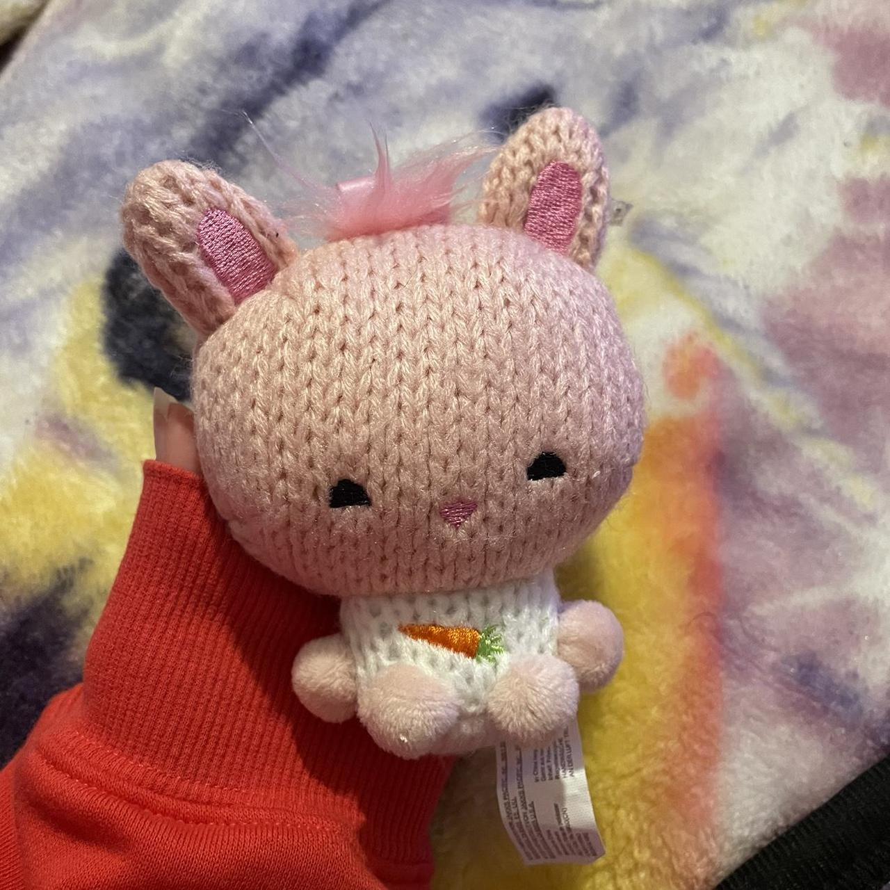 Cute little pink bunny rabbit baby plush