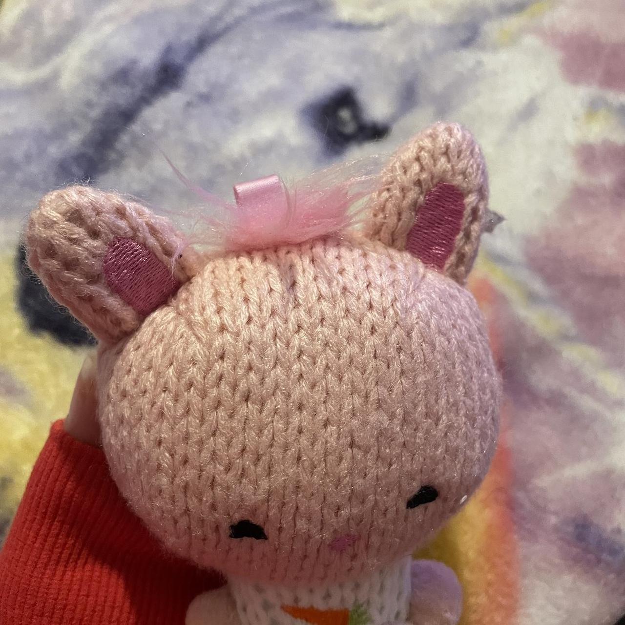 Cute little pink bunny rabbit baby plush