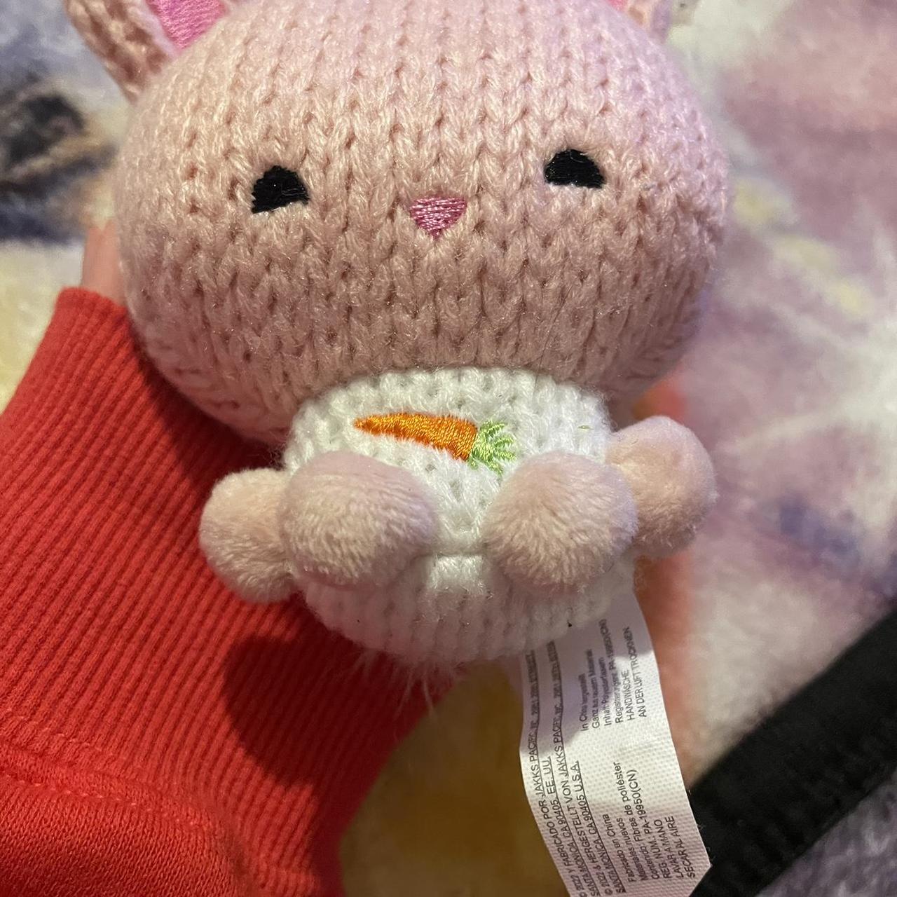 Cute little pink bunny rabbit baby plush