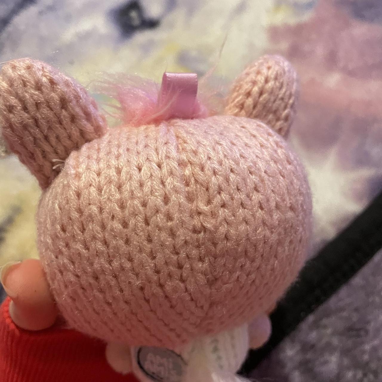 Cute little pink bunny rabbit baby plush